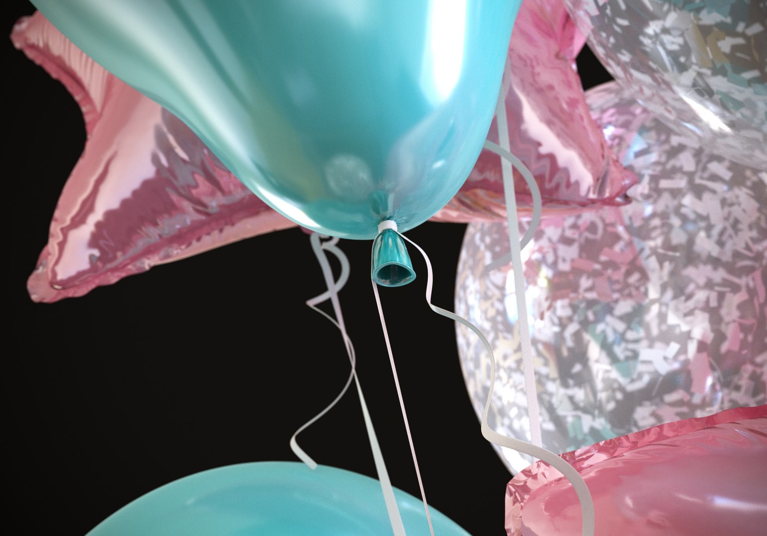 Helium Balloons 3D Model - TurboSquid 1611956