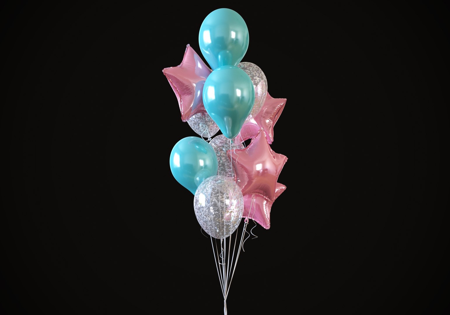 Helium Balloons 3D Model - TurboSquid 1611956