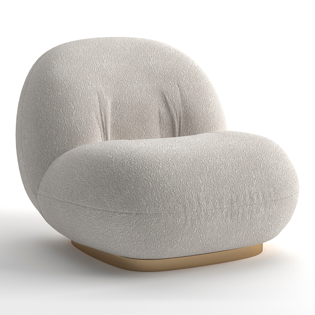 Gubi Pacha lounge chair 3D model - TurboSquid 1720828