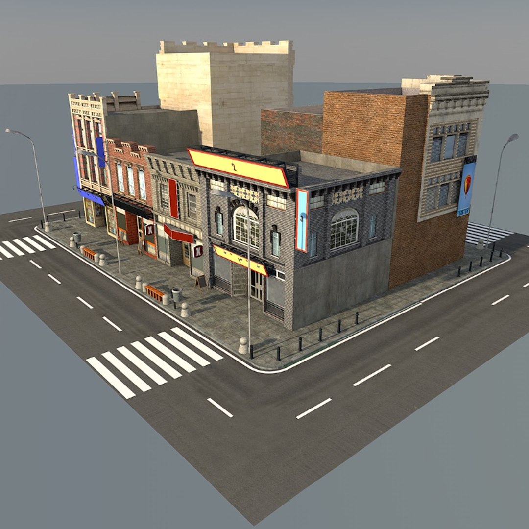 3d Street Scene Model
