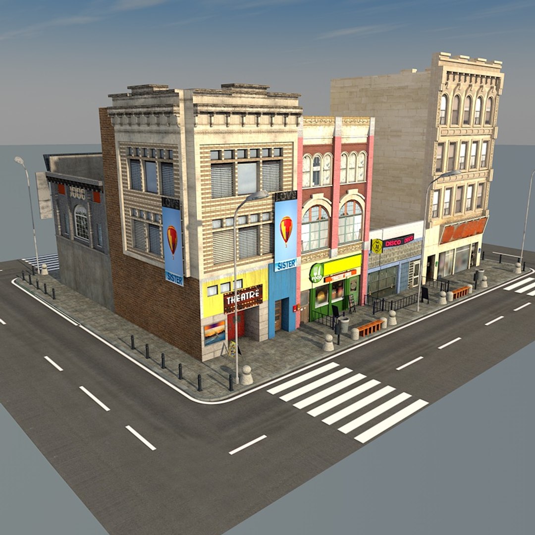 3d Street Scene Model