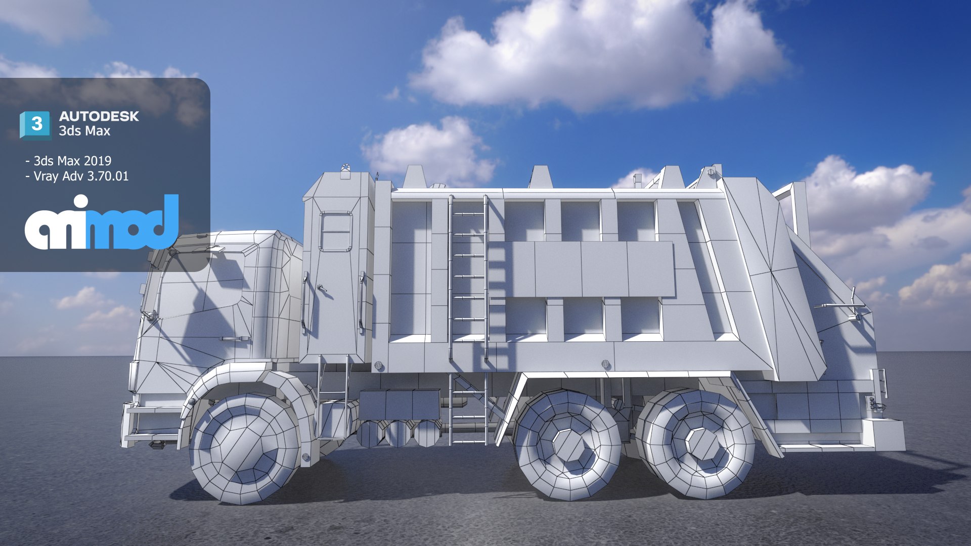 3D Model Garbage Truck - TurboSquid 2283250