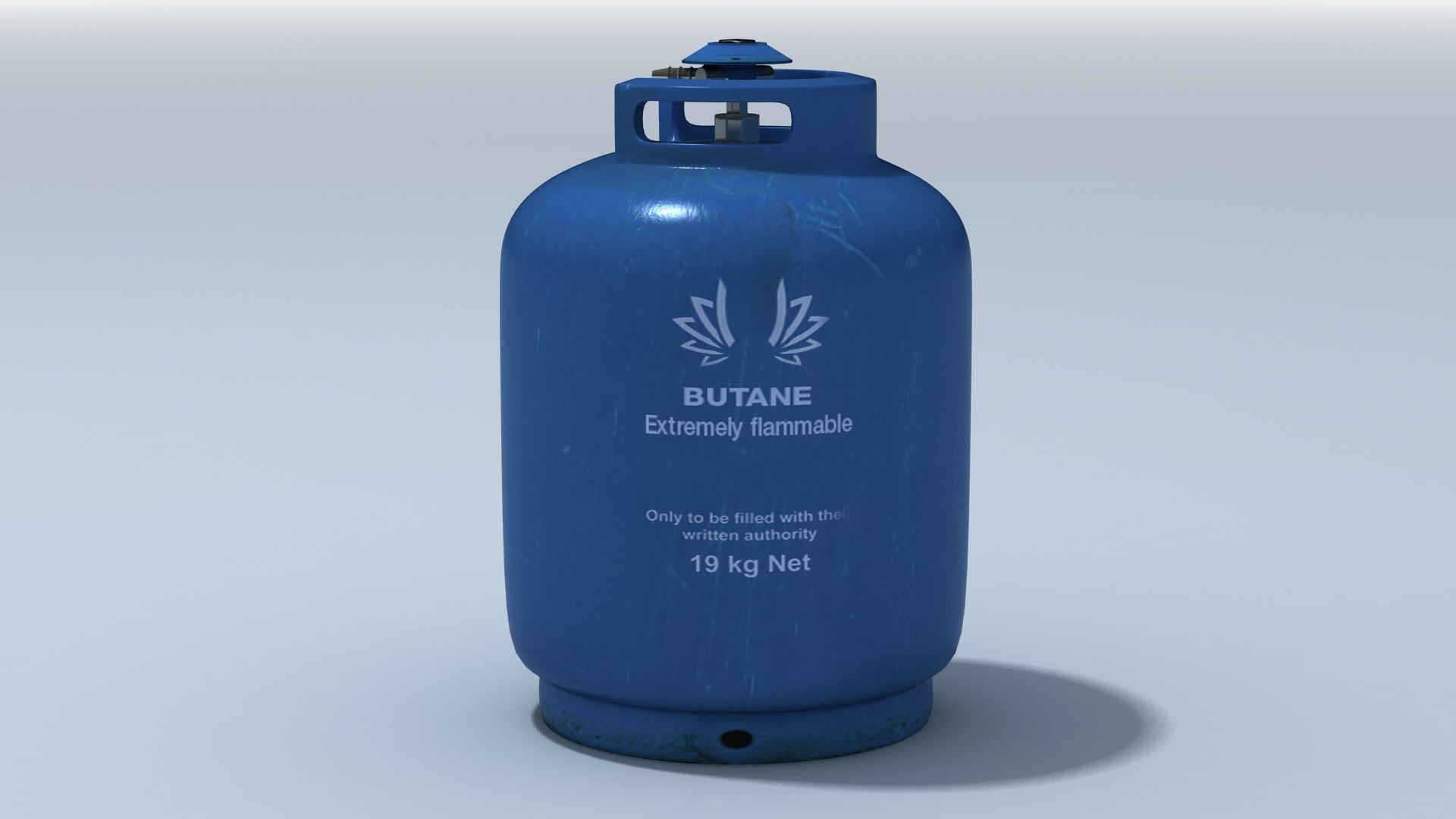 3d Butane Gas Bottle Model