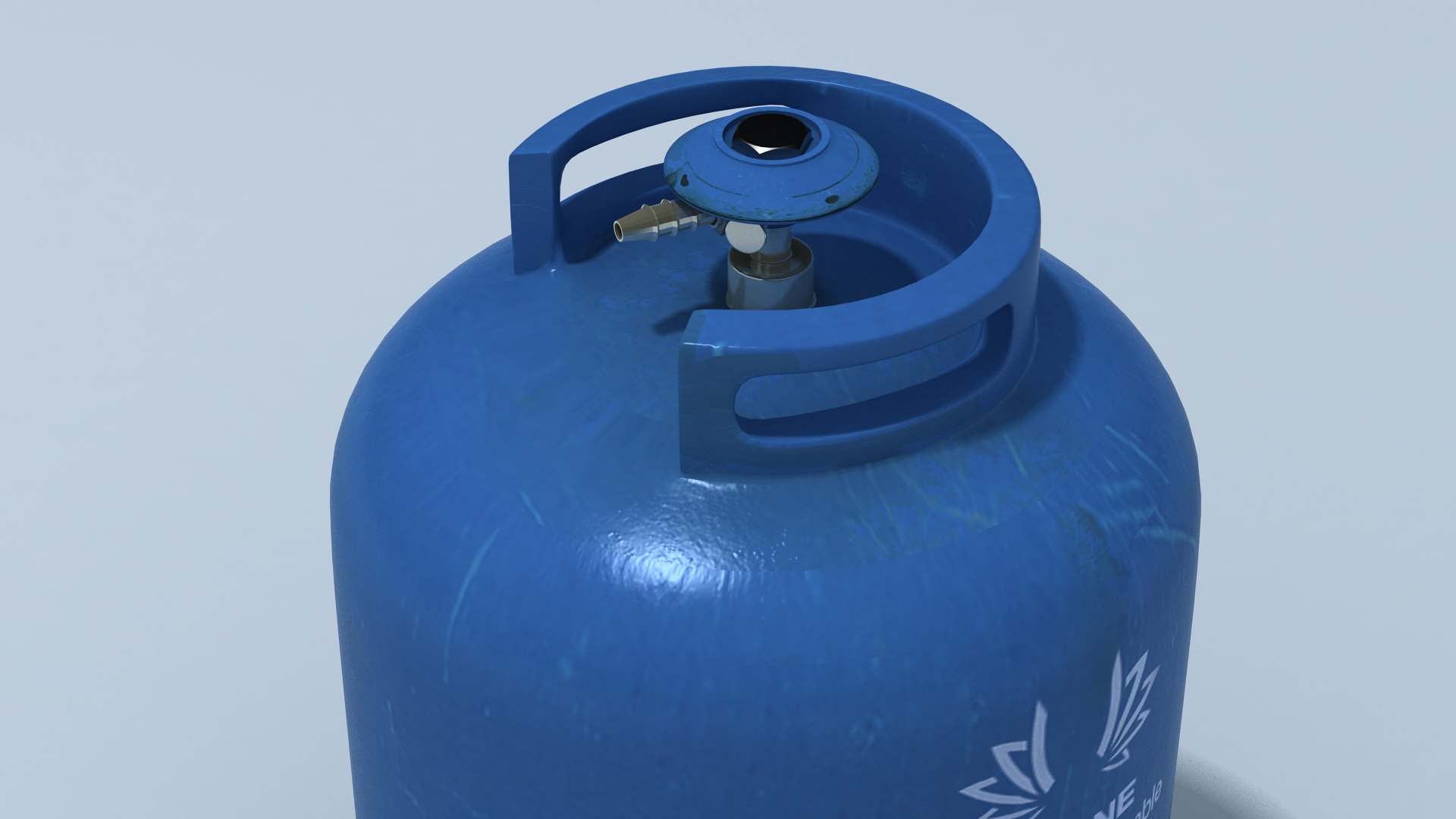 3d Butane Gas Bottle Model