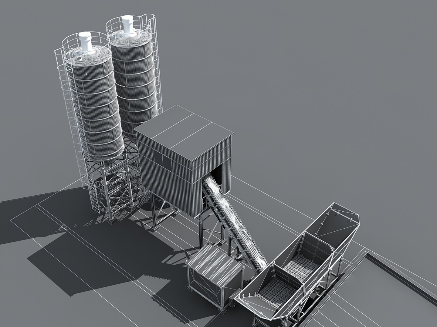 3D Cement Mixing Plant - TurboSquid 1344082