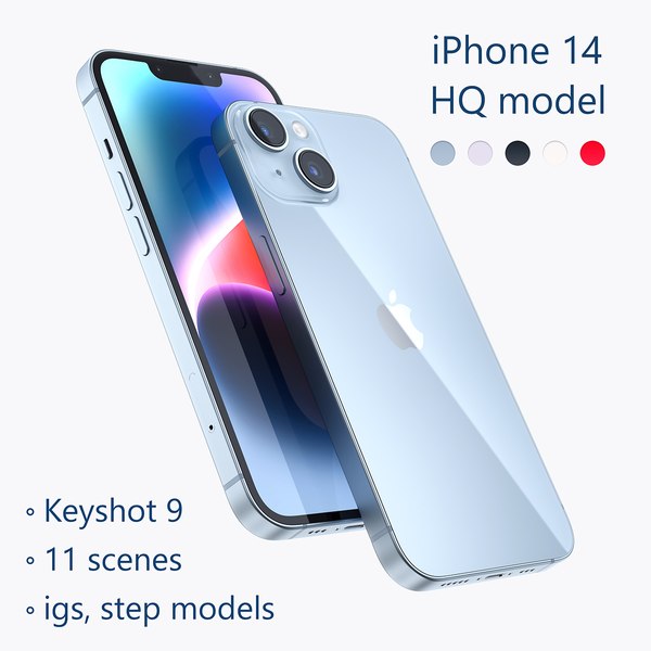 iPhone 14 - Keyshot 9 scenes Modelo 3D - TurboSquid 1966936