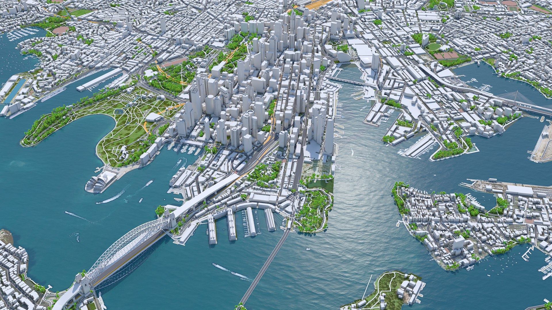Sydney Downtown Australia 3D Model - TurboSquid 1989941