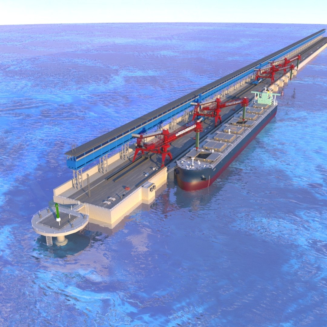 Ship Bulk Carrier Pier Model - TurboSquid 1620488
