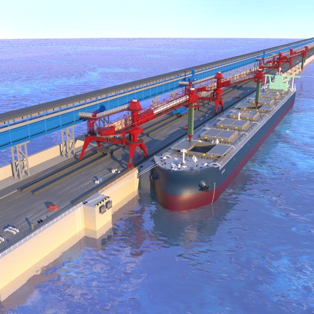 Ship Bulk Carrier Pier Model - TurboSquid 1620488
