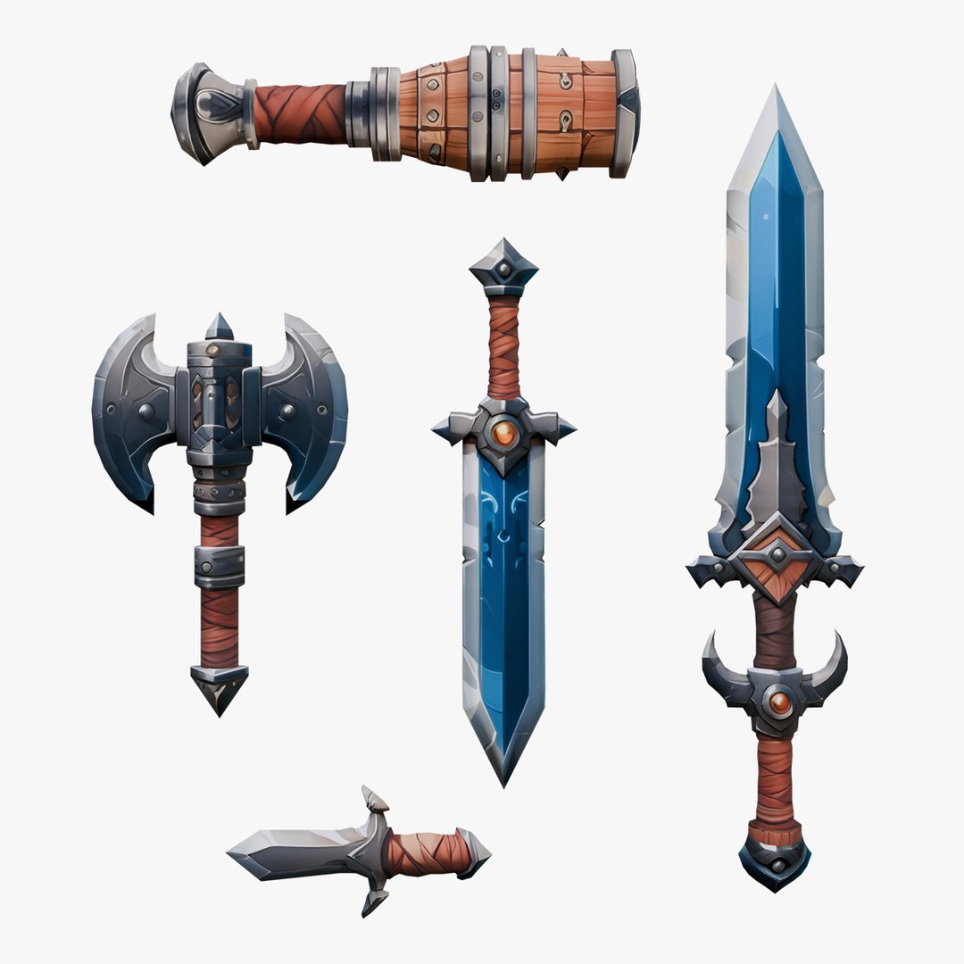 Stylized Weapons Lov 01 3D - TurboSquid 2230591