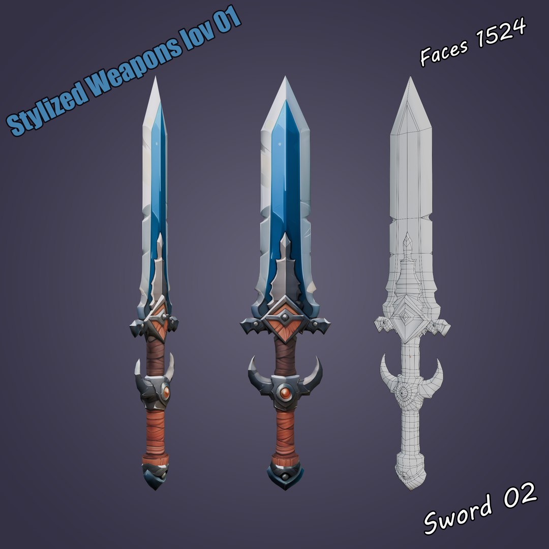 Stylized Weapons Lov 01 3D - TurboSquid 2230591