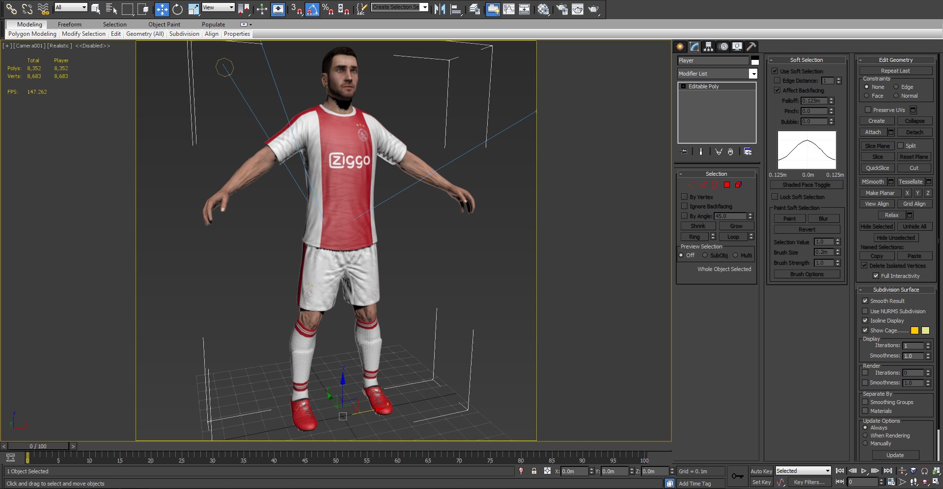 Soccer player 3D - TurboSquid 1403417