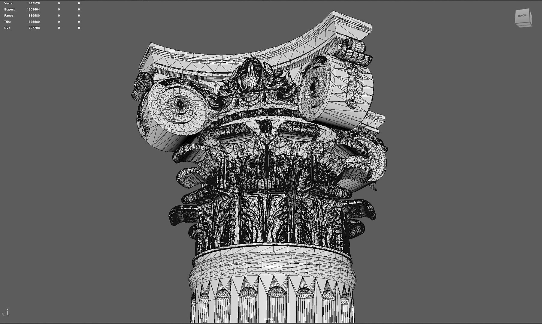3D Classical Corinthian Column Model - TurboSquid 2391595