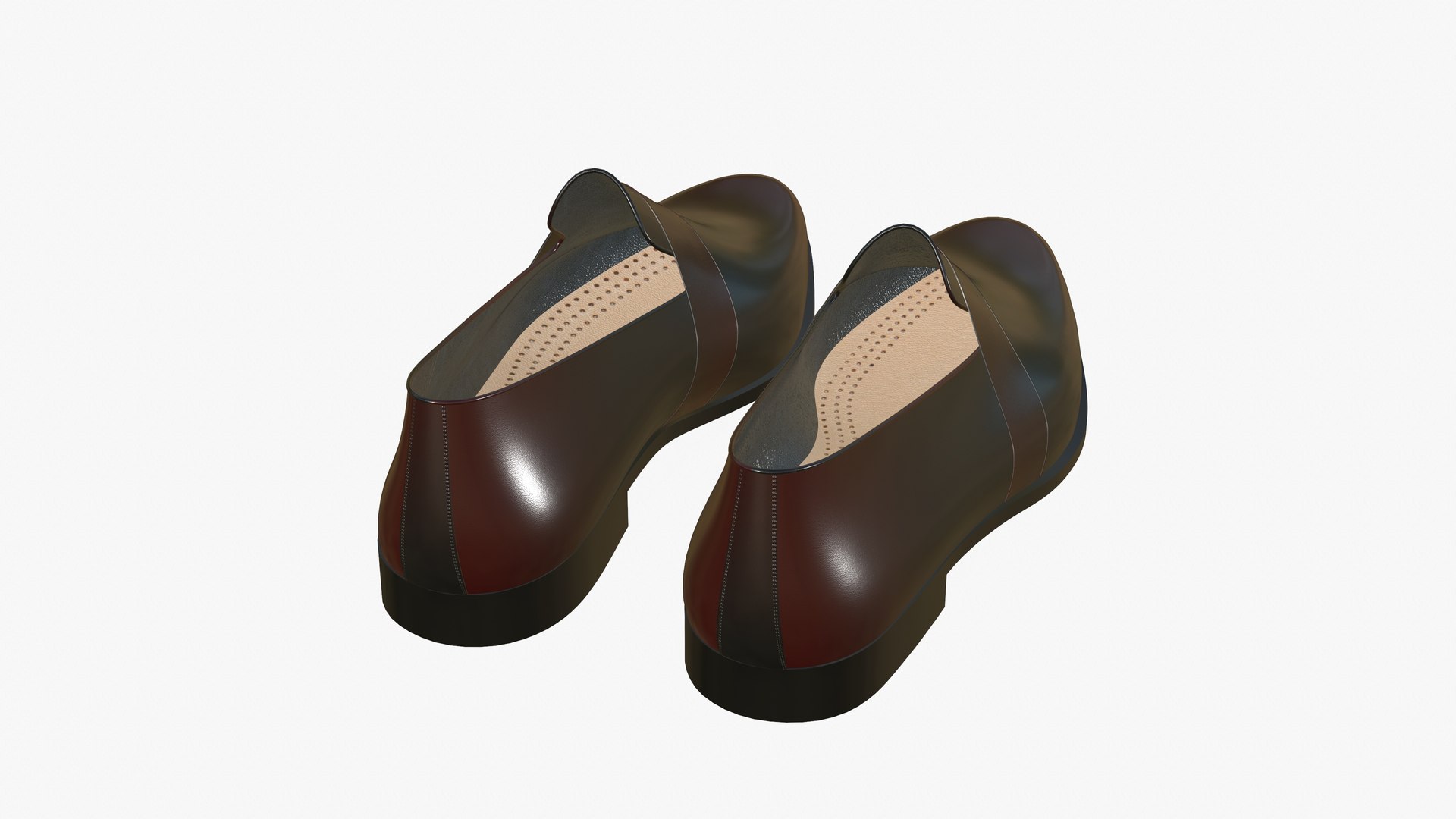 3D Model Realistic Leather Shoes Fashion - TurboSquid 1945789
