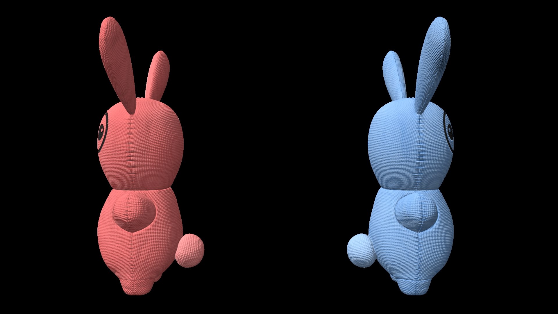 Blue Pink Bunny Toys 3D - TurboSquid 1258687
