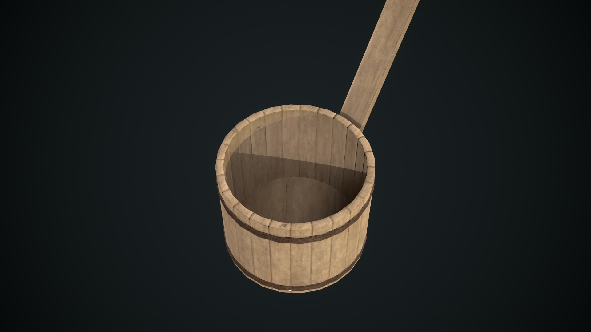 Wooden low poly Ladle model - TurboSquid 1939697