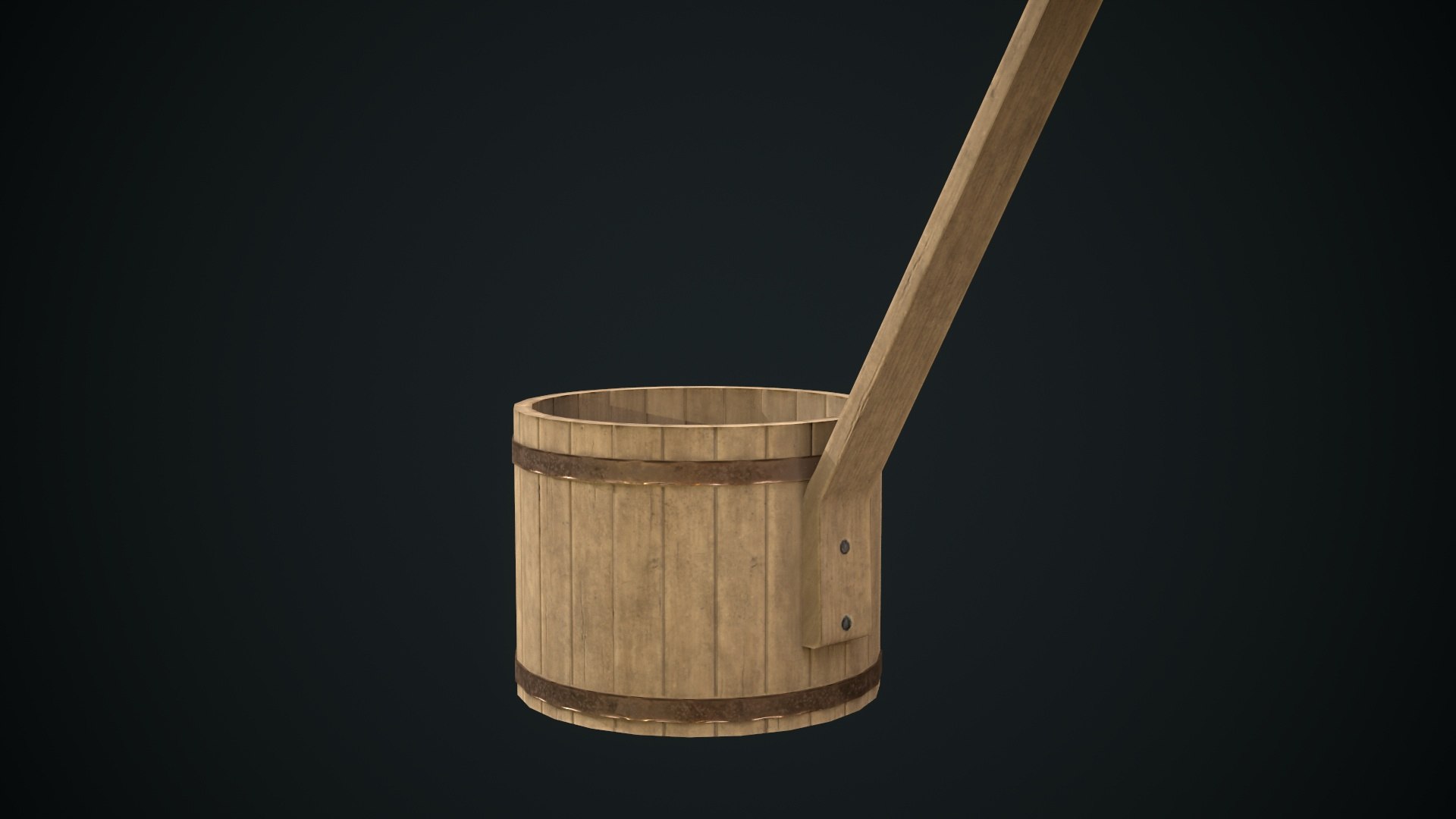Wooden low poly Ladle model - TurboSquid 1939697