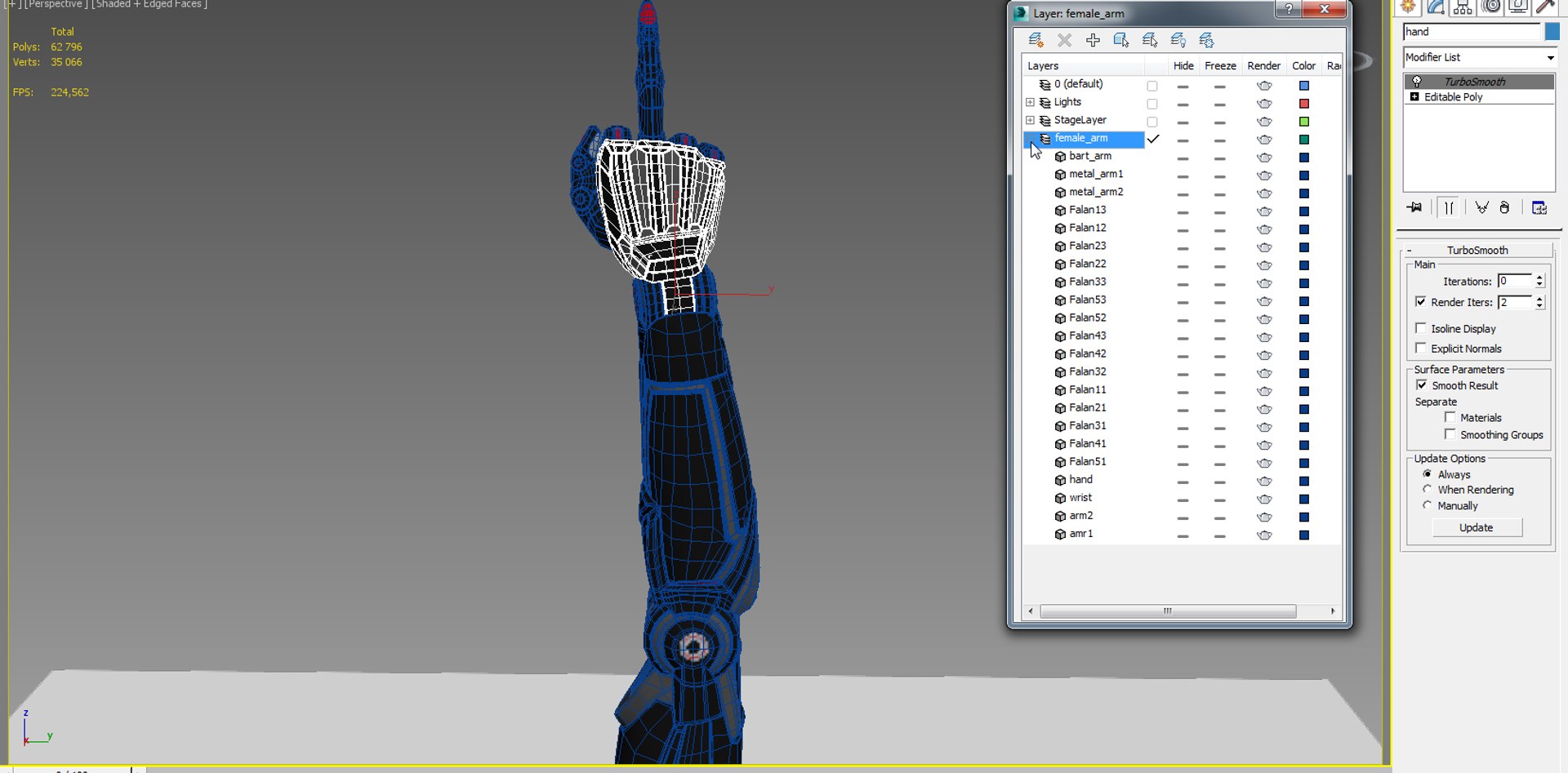 Cyborg Arm Shows Middle Finger 3D Model - TurboSquid 2294798