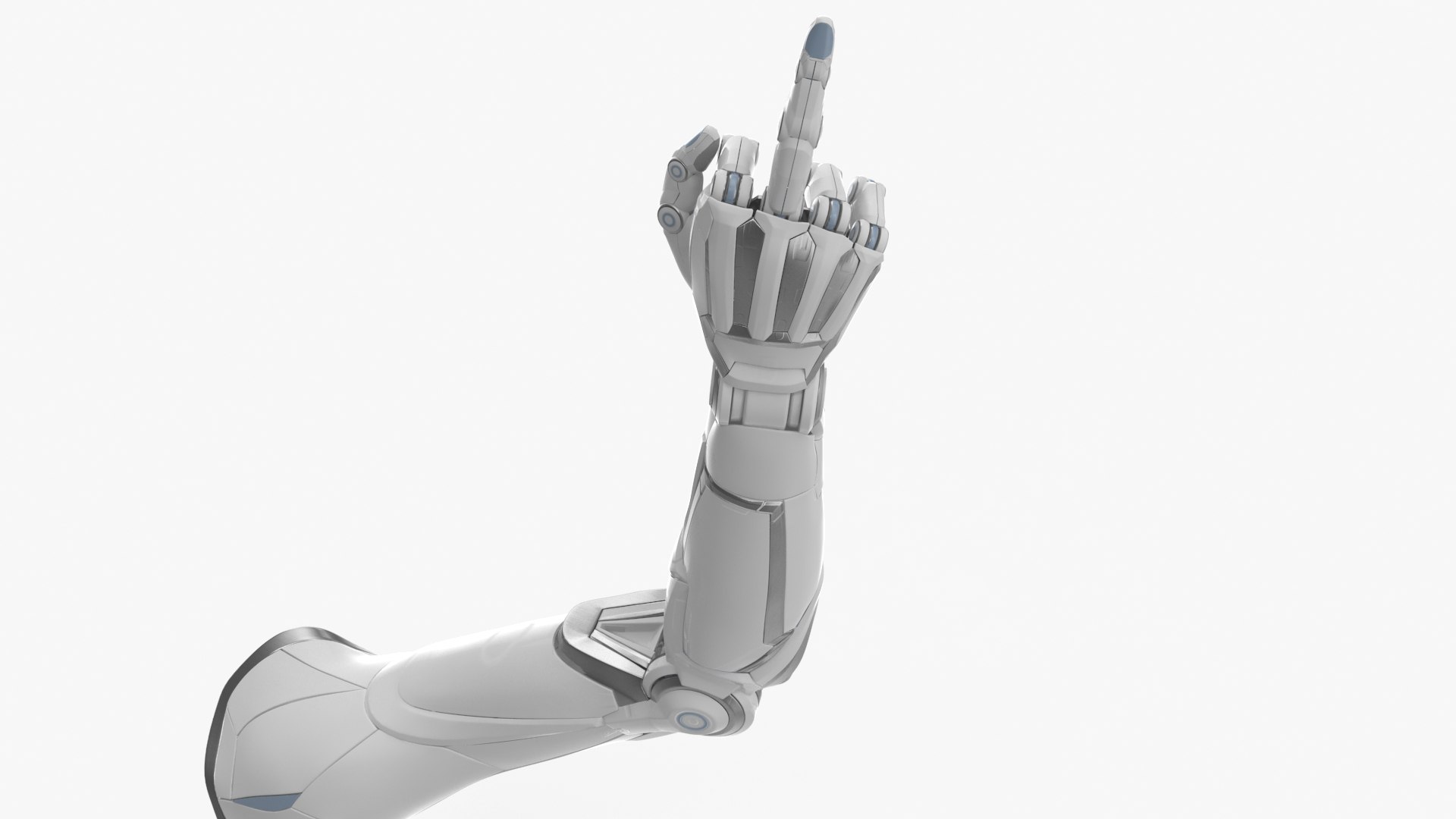 Cyborg Arm Shows Middle Finger 3D Model - TurboSquid 2294798