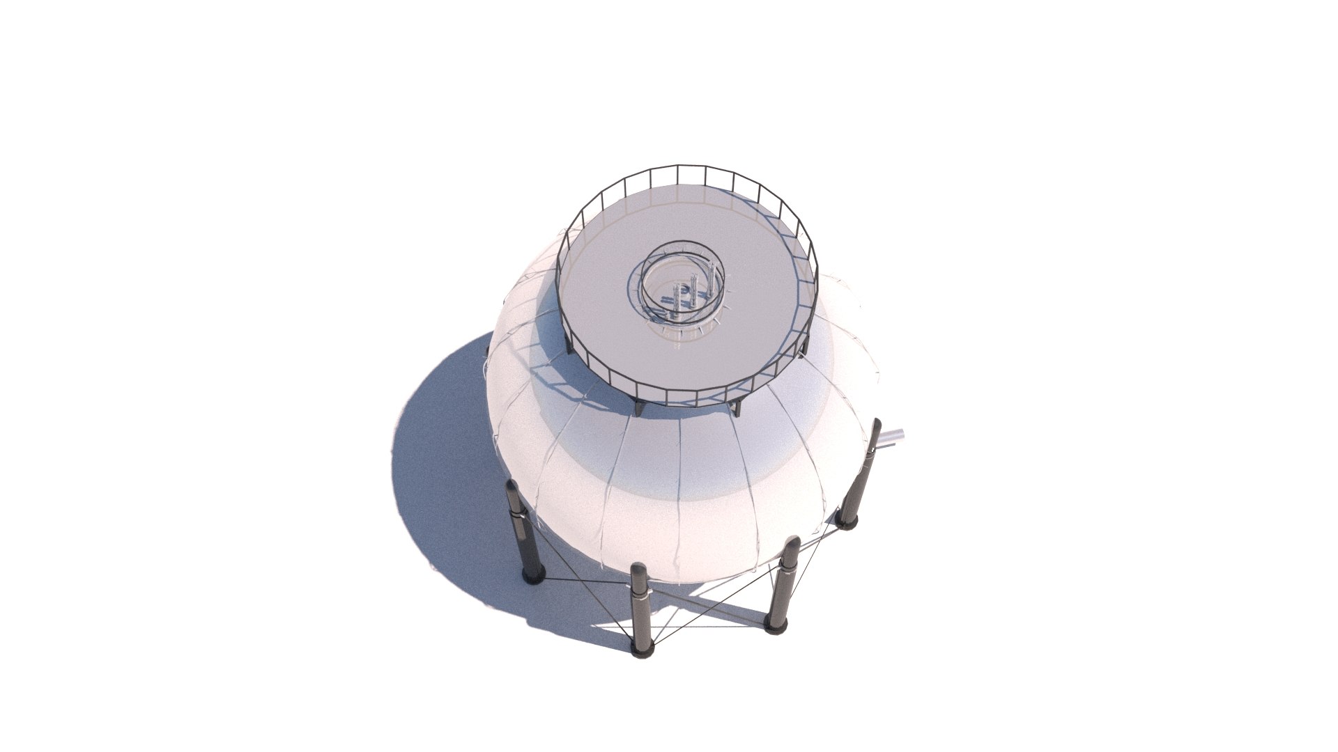 3D Model Refinery Gas Tank Model - TurboSquid 1953719