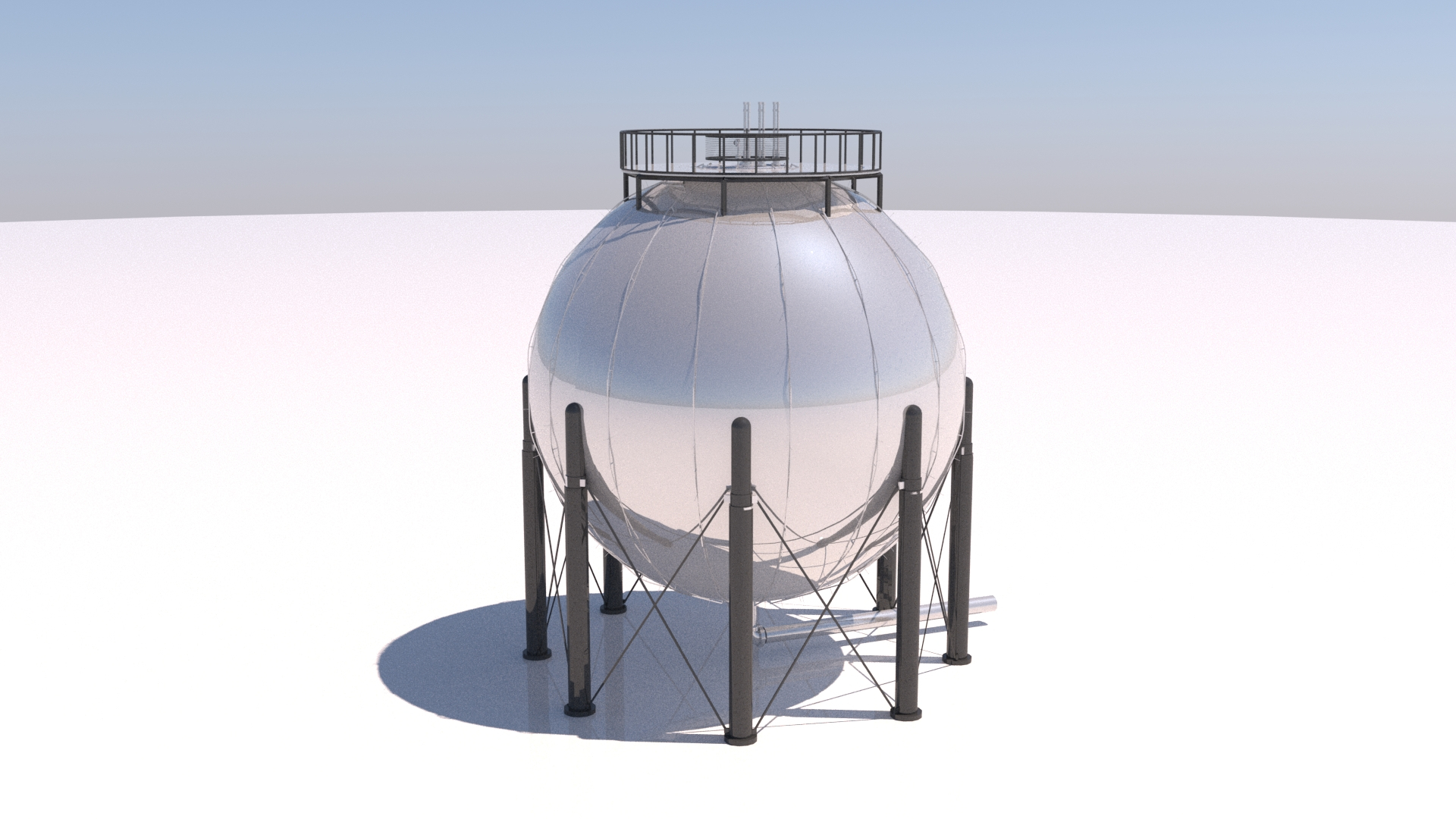 3D Model Refinery Gas Tank Model - TurboSquid 1953719