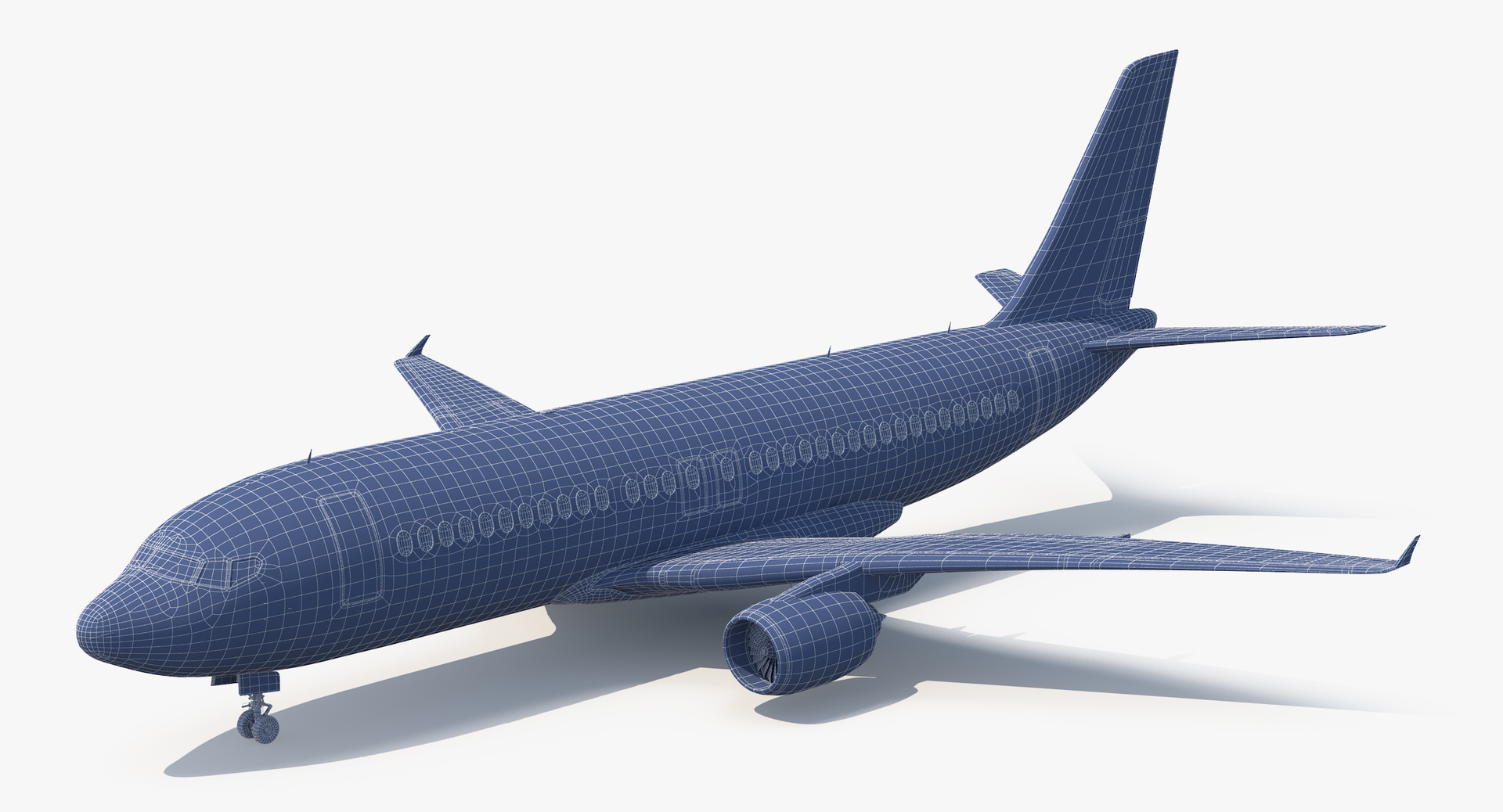 airliner plane airplane 3d model