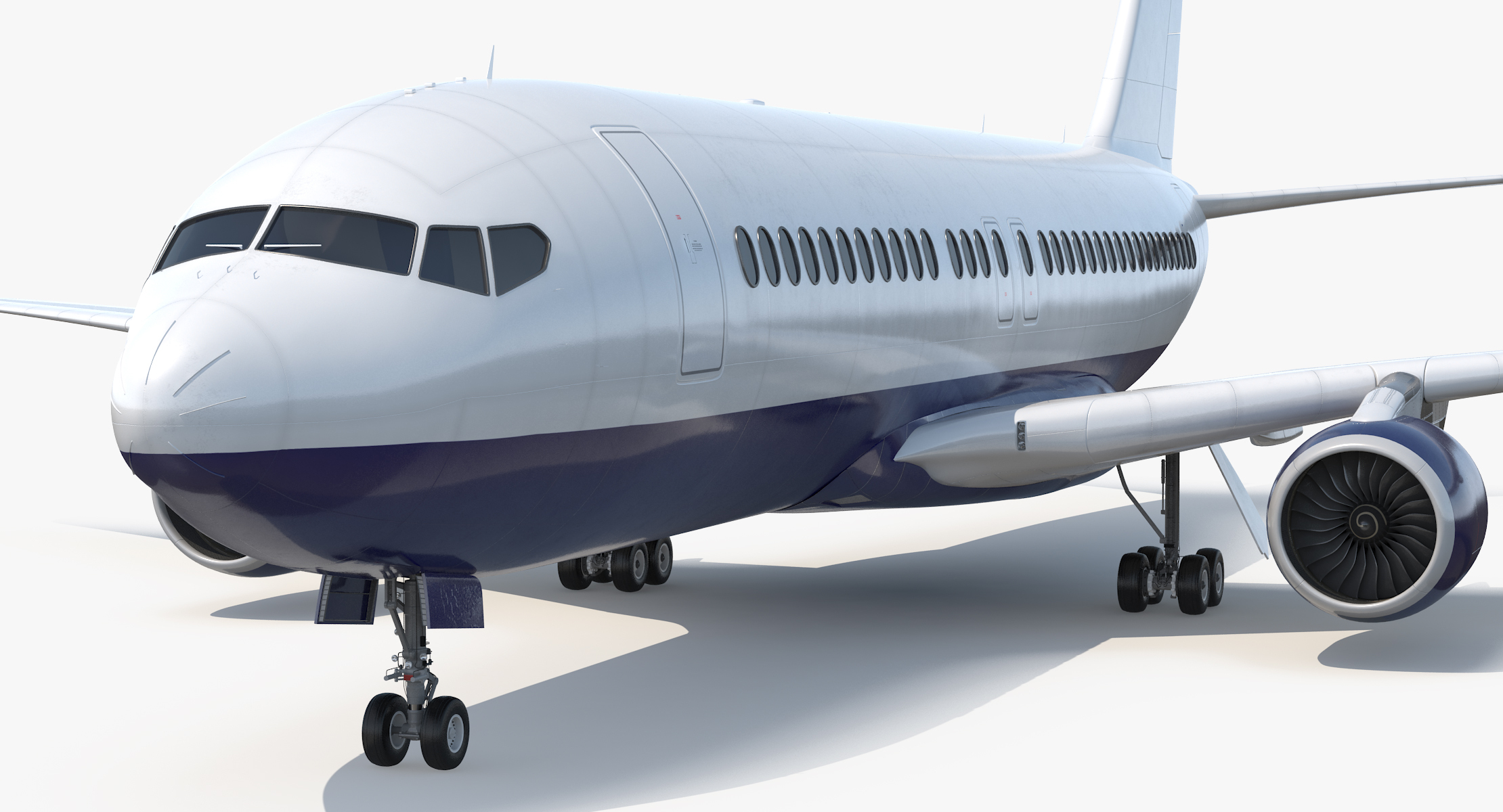 airliner plane airplane 3d model