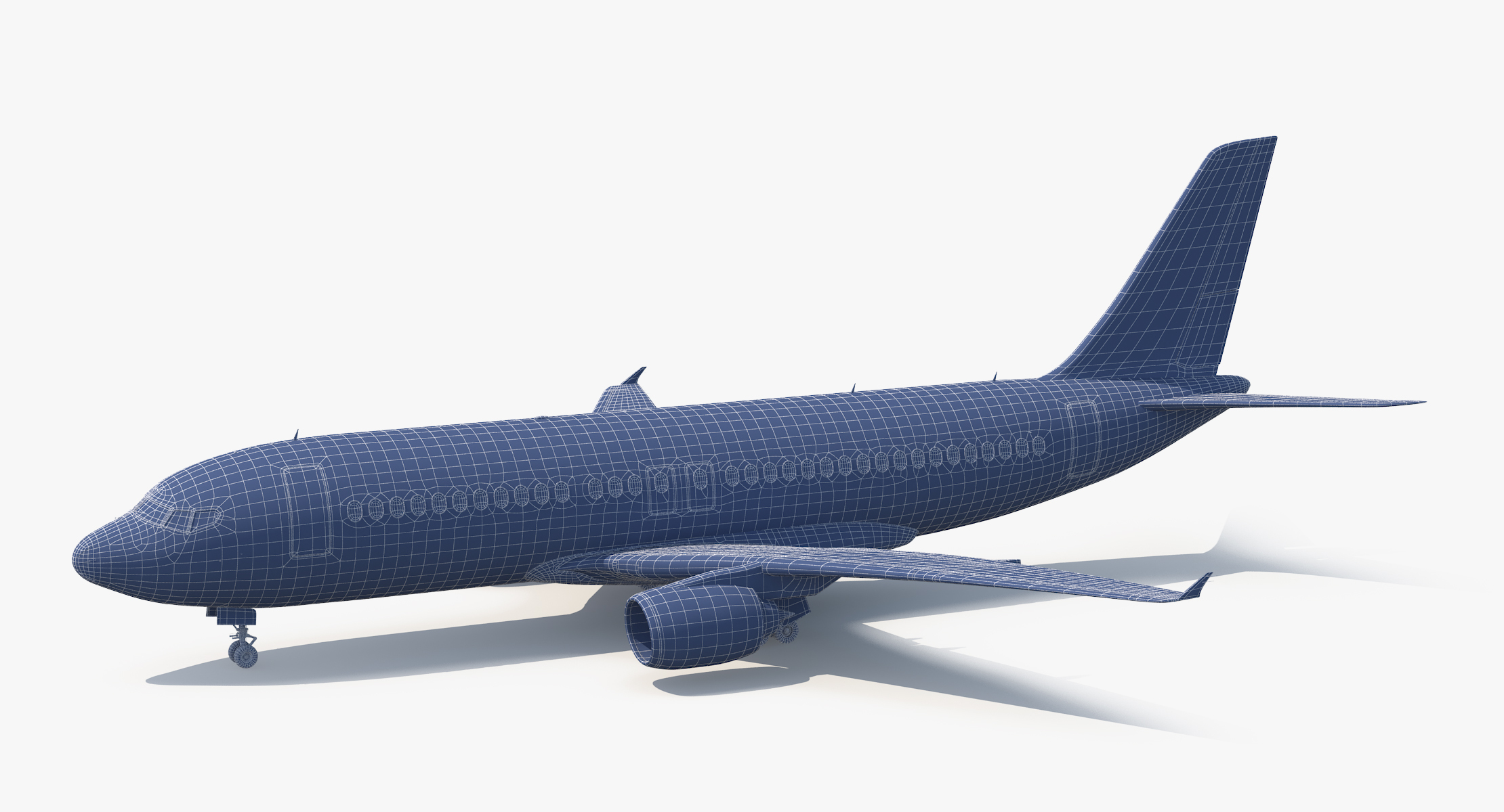 airliner plane airplane 3d model