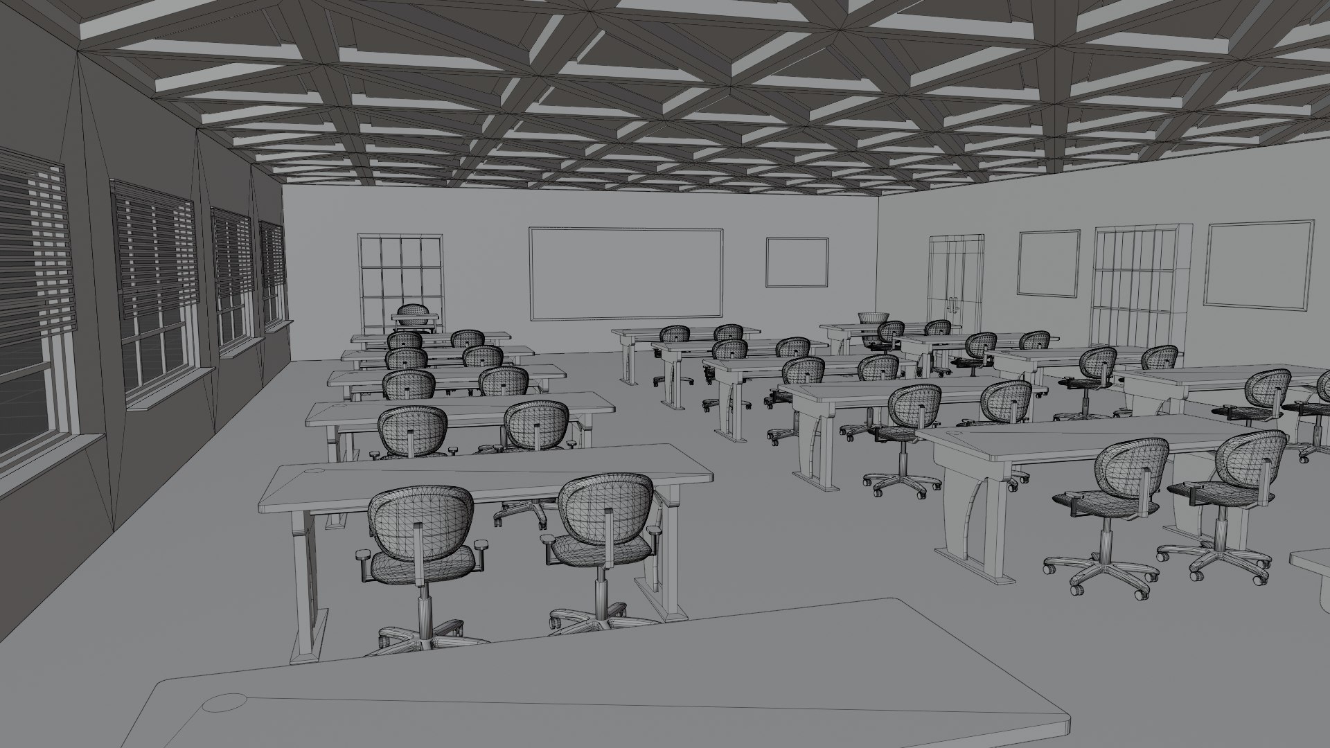 School Classroom Model - TurboSquid 2159656