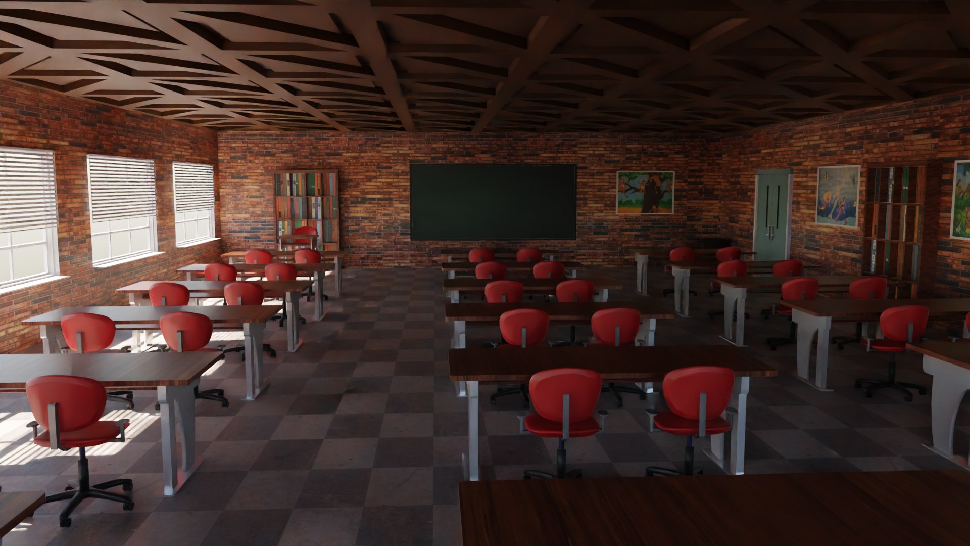 School Classroom Model - TurboSquid 2159656
