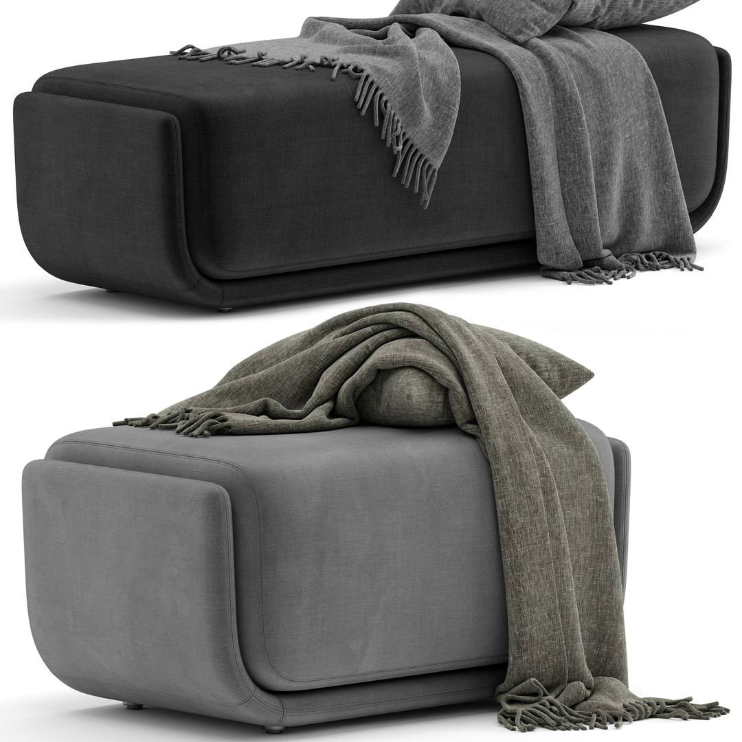 3D SOFTLINE Basket small and large pouf - TurboSquid 2039170