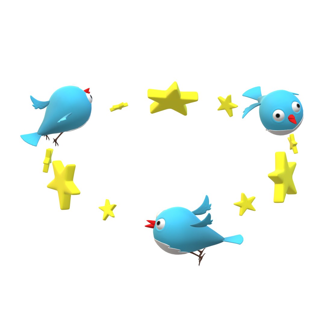 3D Model Knockout Stars And Birds - TurboSquid 2352682