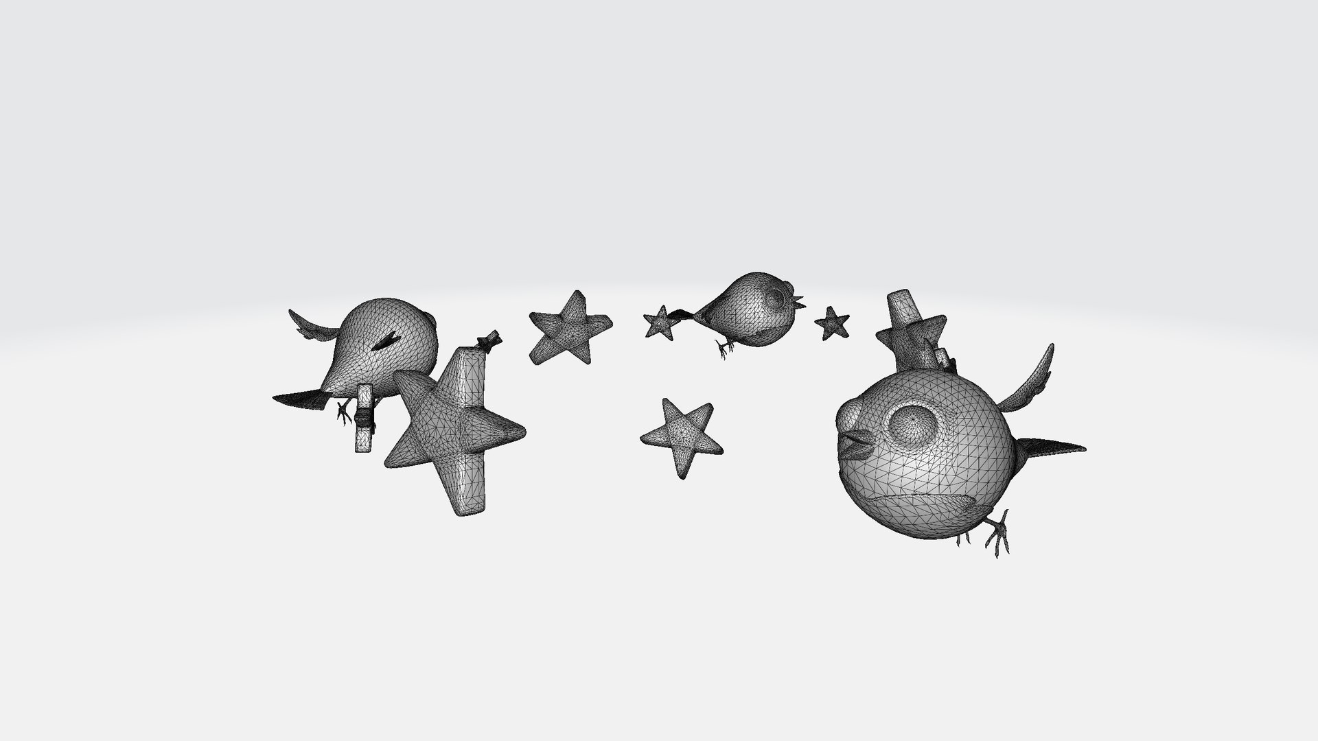 3D Model Knockout Stars And Birds - TurboSquid 2352682