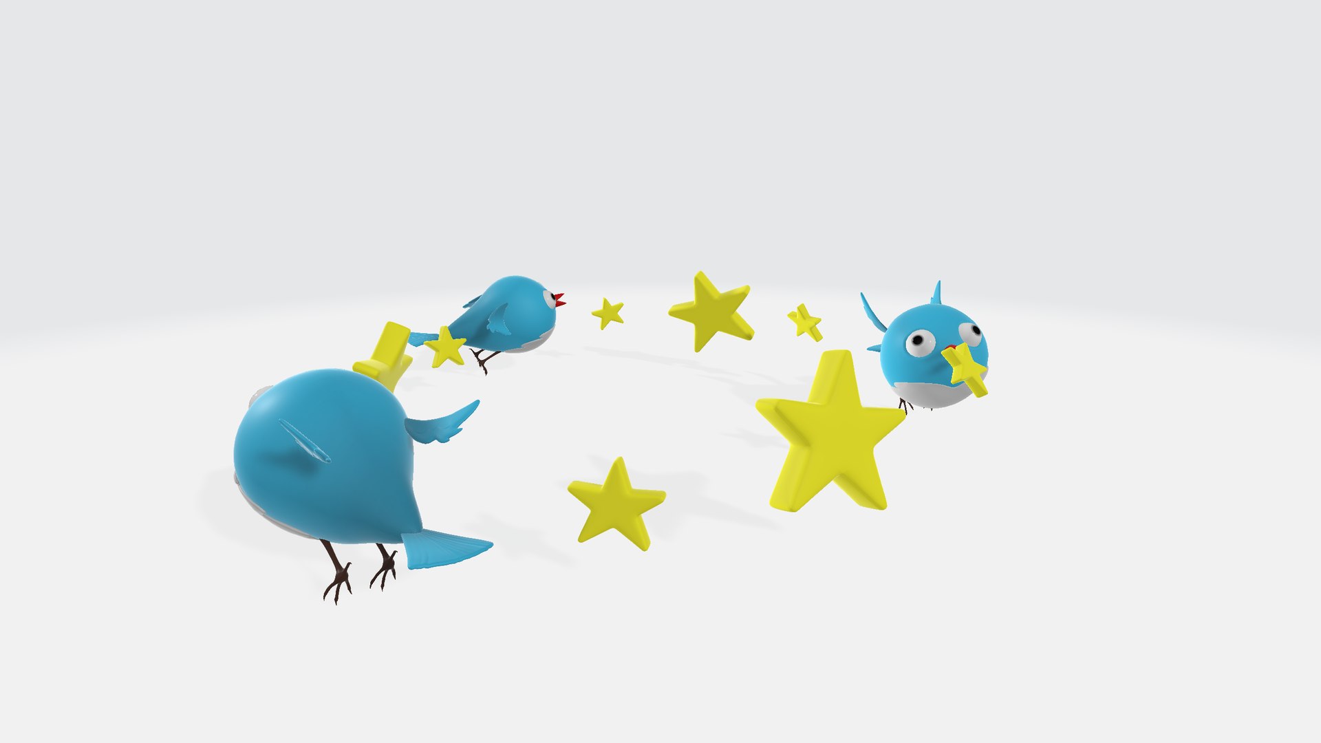 3D Model Knockout Stars And Birds - TurboSquid 2352682