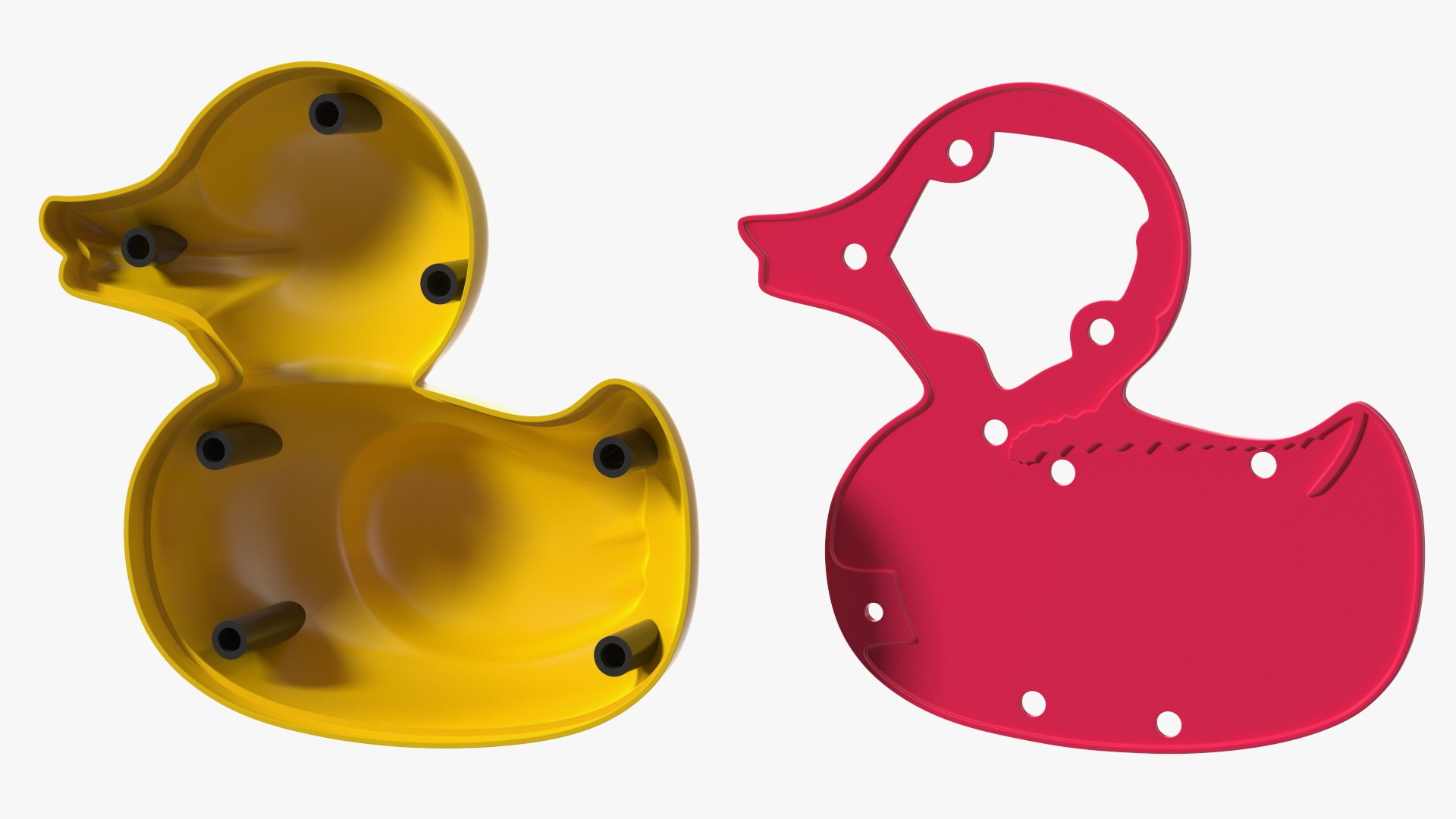 Bath Duck Anatomy Parts 3D - TurboSquid 1839952