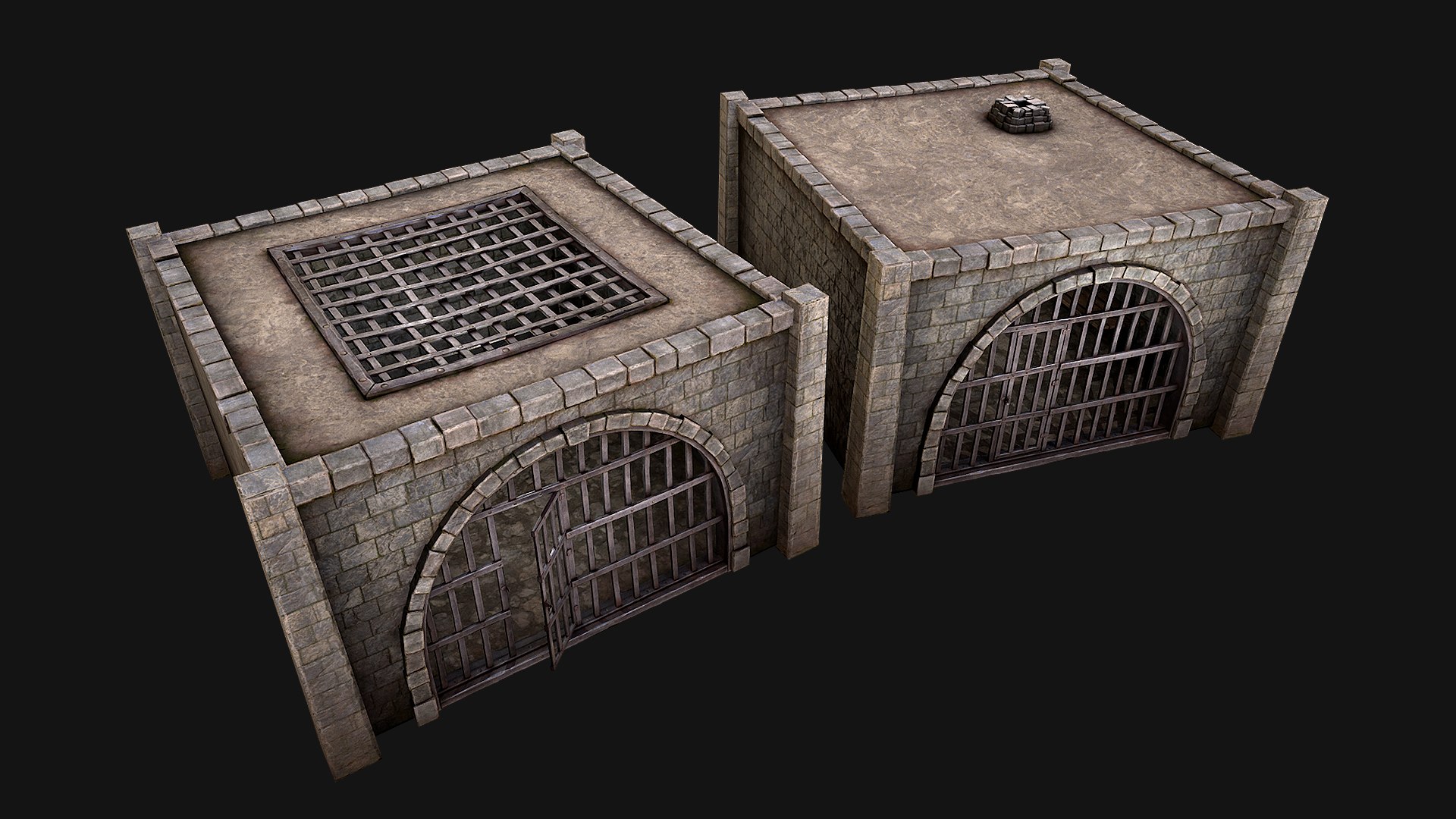 Medieval Dungeon Prison Set 3D - TurboSquid 2009033