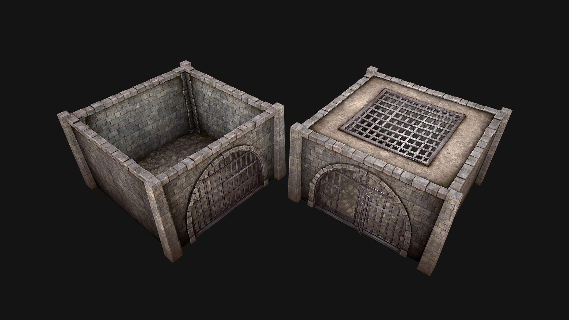 Medieval Dungeon Prison Set 3D - TurboSquid 2009033