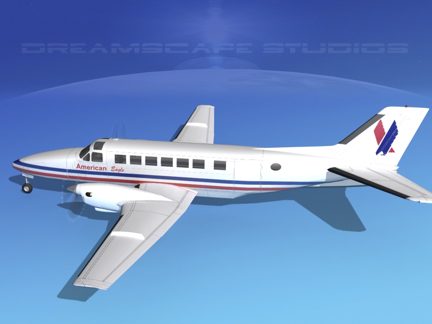 Beechcraft Airliner Turboprop 3d Model