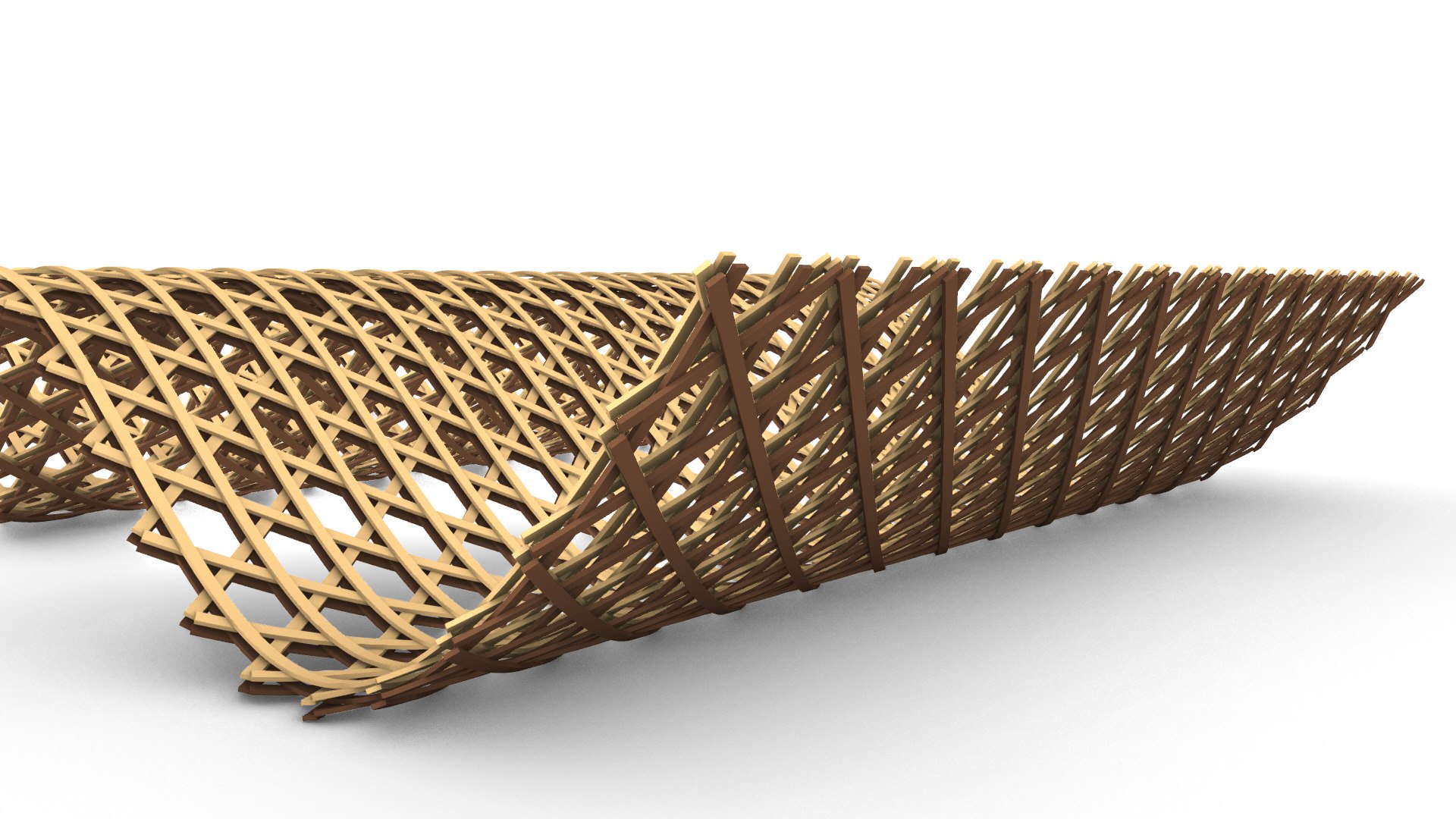 Layered Beams Waves Structure 3D Model - TurboSquid 2162541