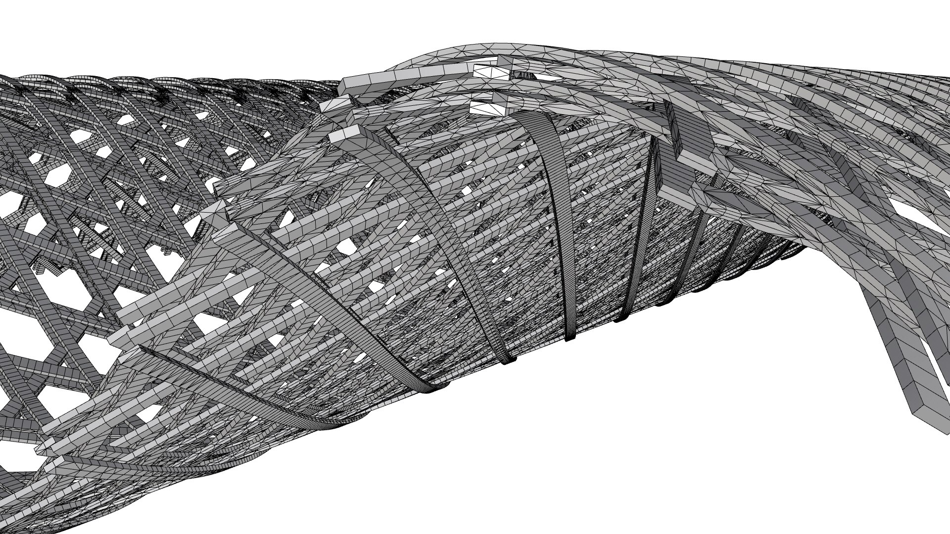 Layered Beams Waves Structure 3D Model - TurboSquid 2162541