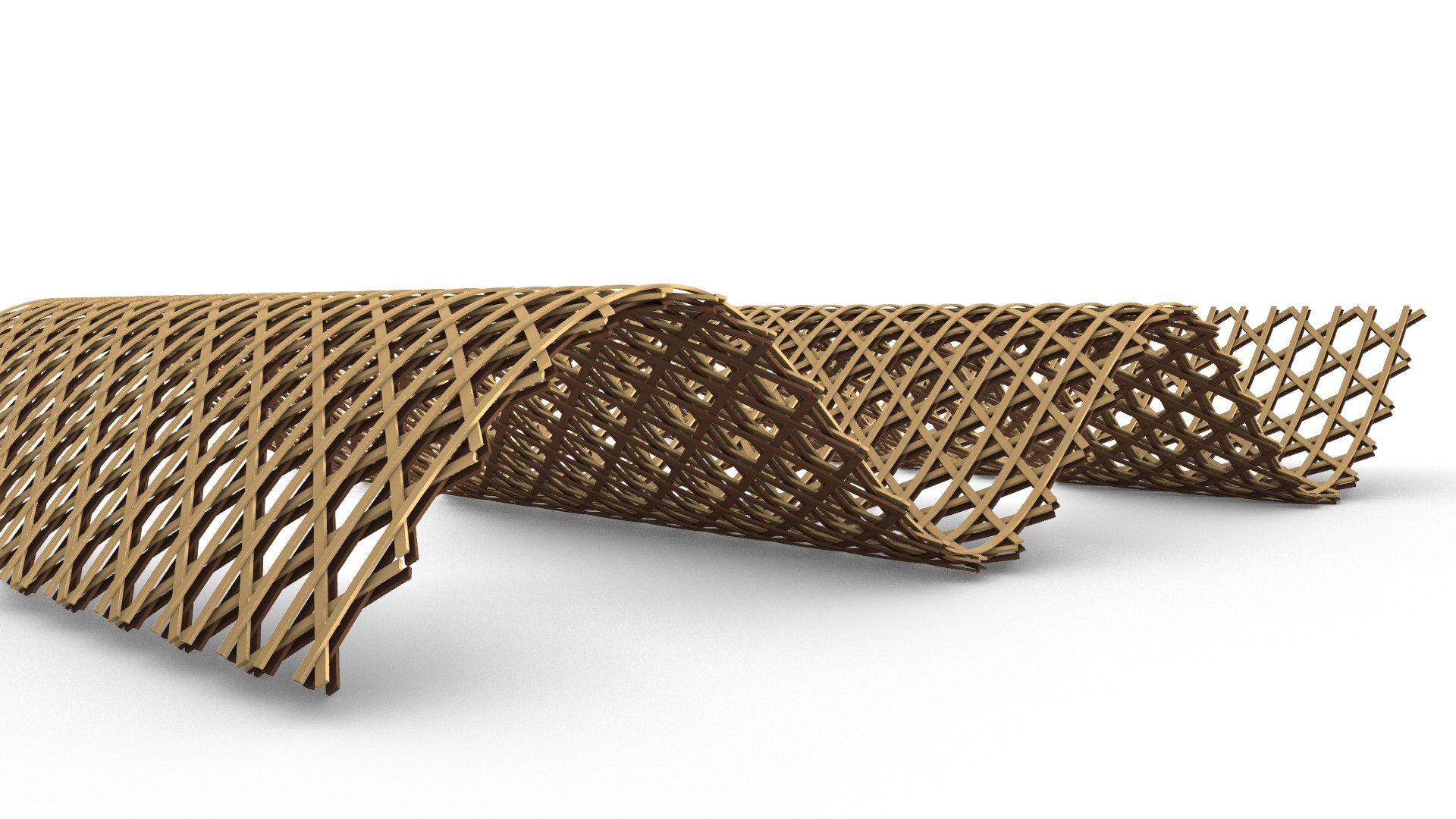 Layered Beams Waves Structure 3D Model - TurboSquid 2162541