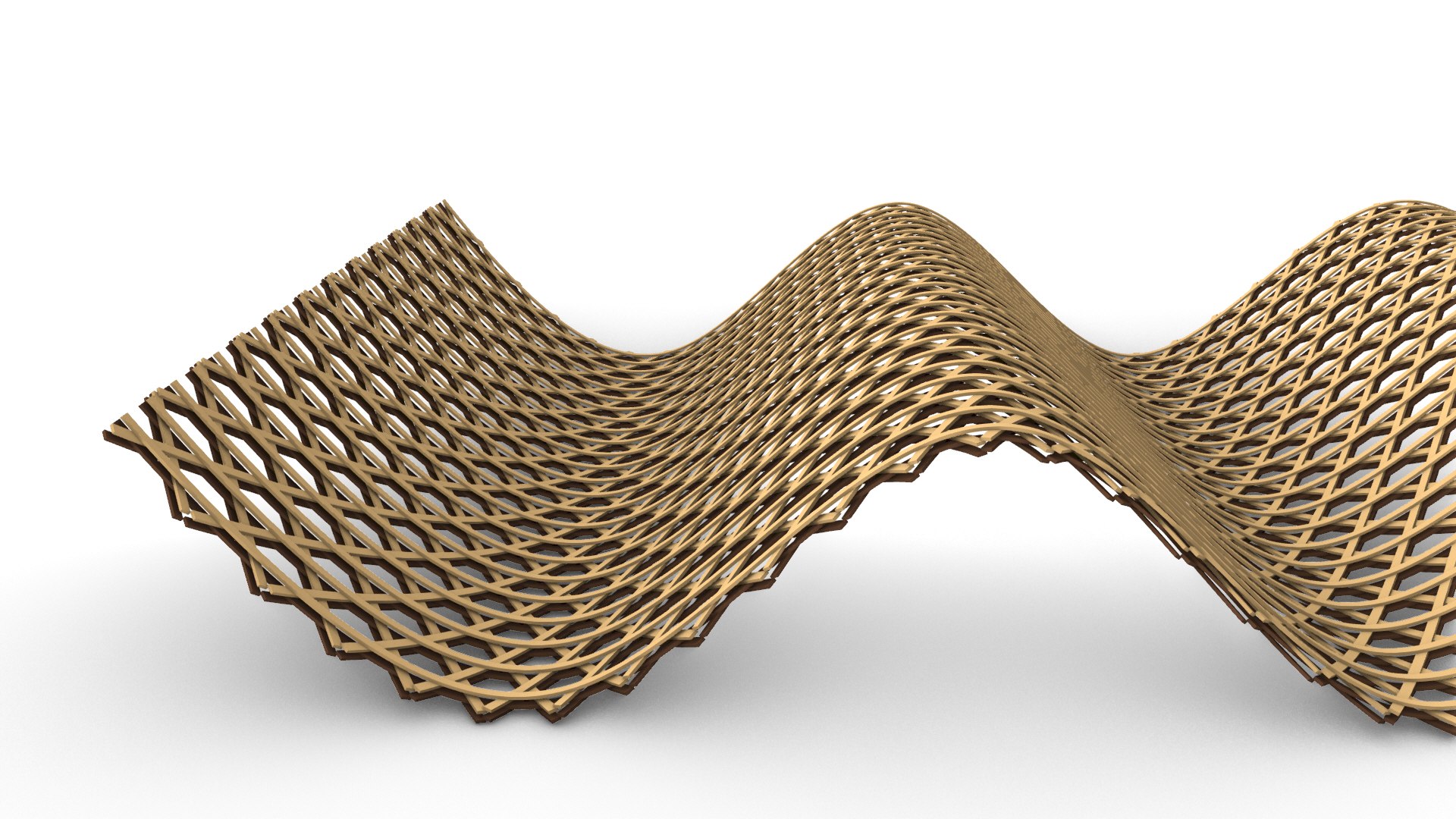 Layered Beams Waves Structure 3D Model - TurboSquid 2162541