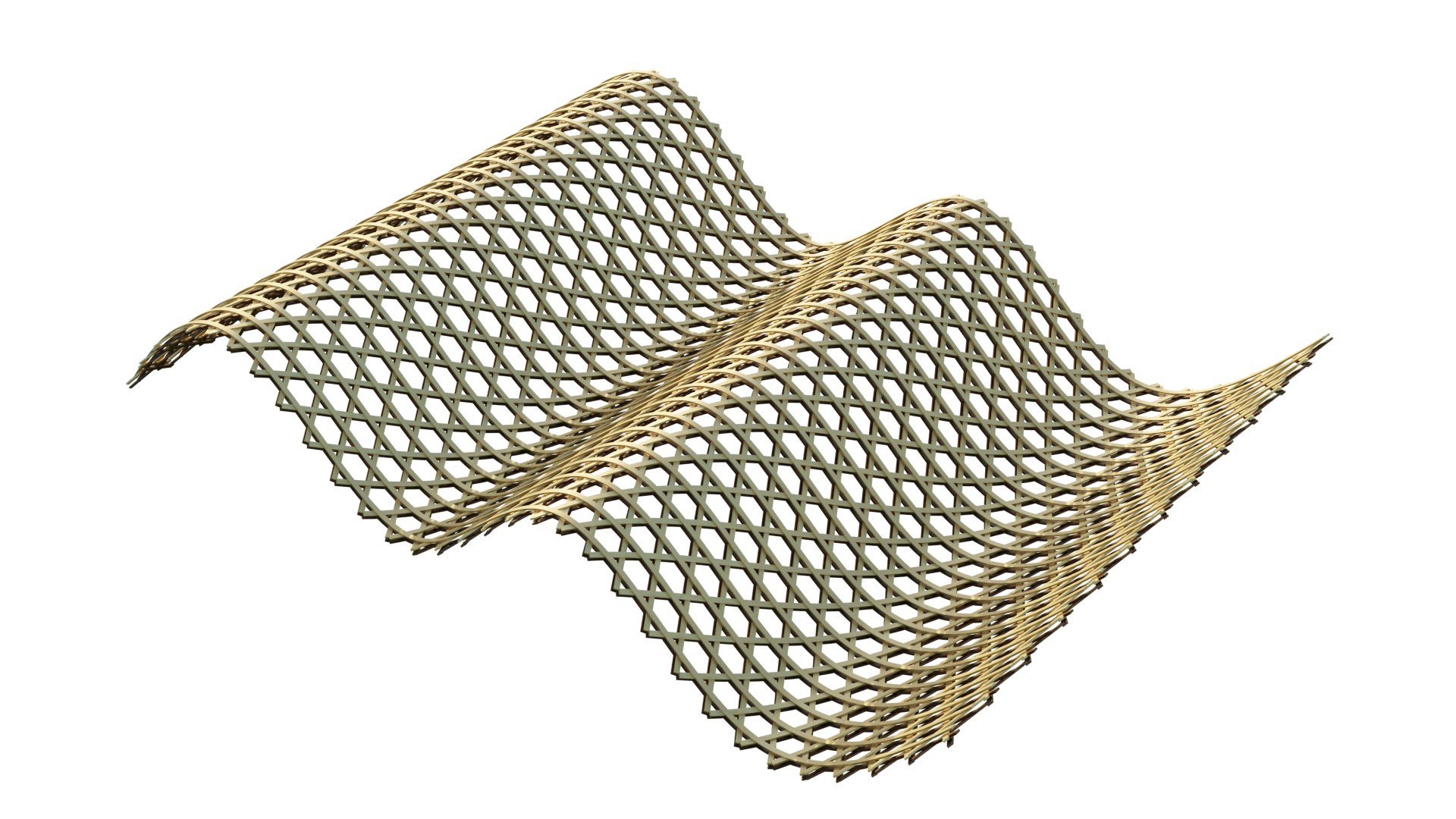 Layered Beams Waves Structure 3D Model - TurboSquid 2162541