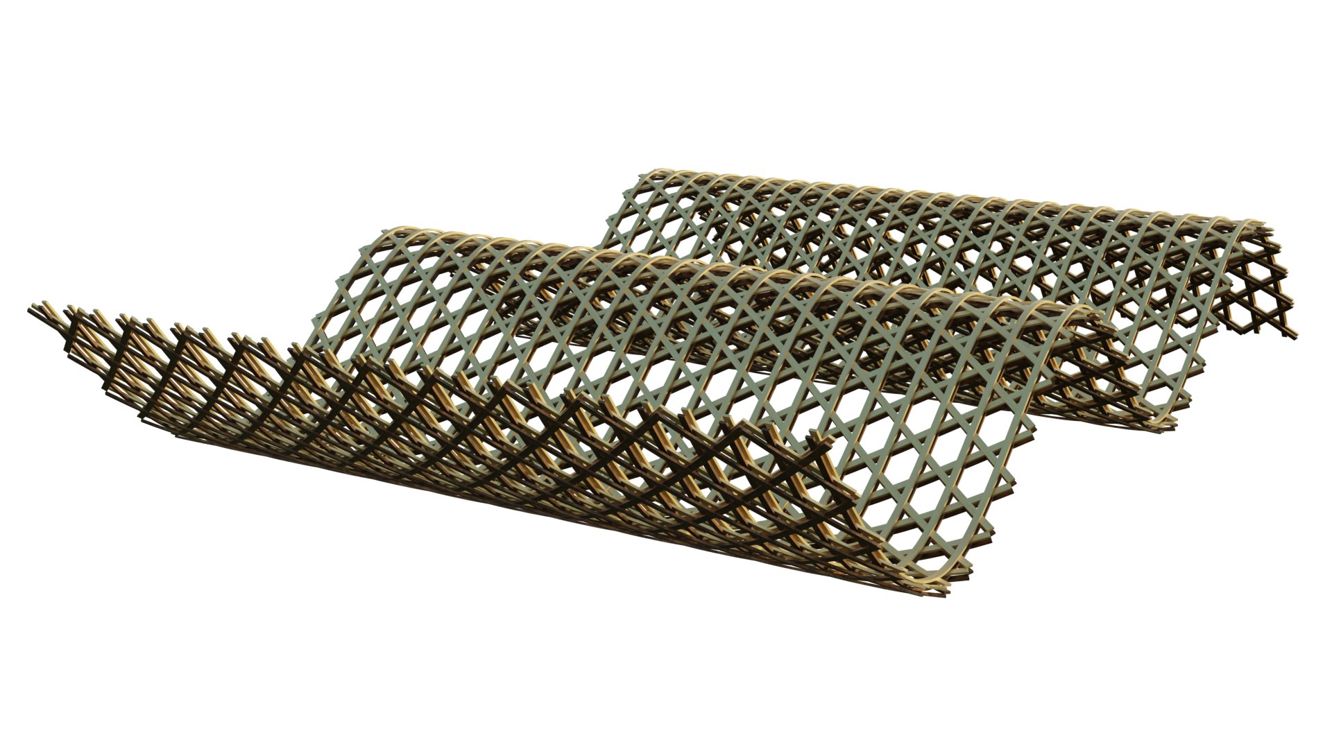 Layered Beams Waves Structure 3D Model - TurboSquid 2162541