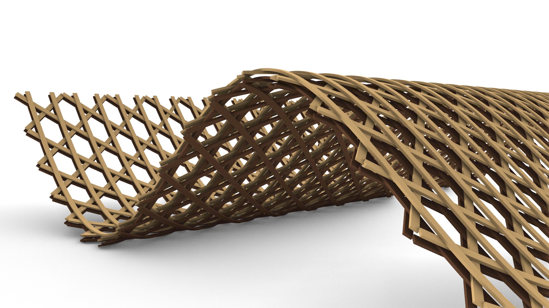 Layered Beams Waves Structure 3D Model - TurboSquid 2162541