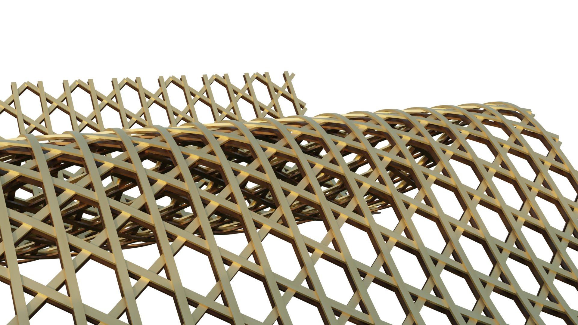 Layered Beams Waves Structure 3D Model - TurboSquid 2162541