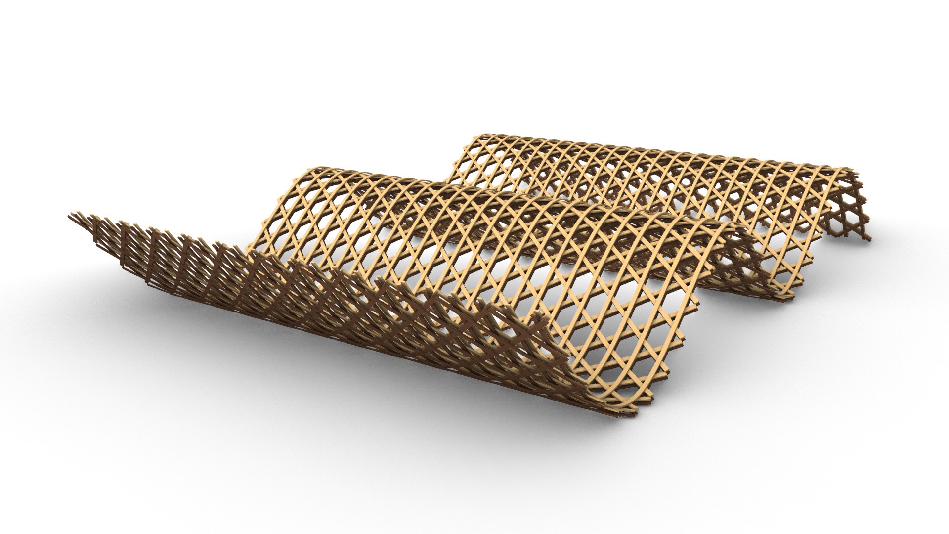 Layered Beams Waves Structure 3D Model - TurboSquid 2162541