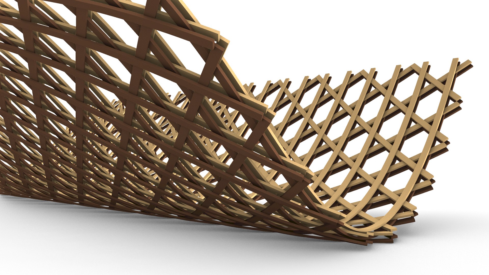 Layered Beams Waves Structure 3D Model - TurboSquid 2162541