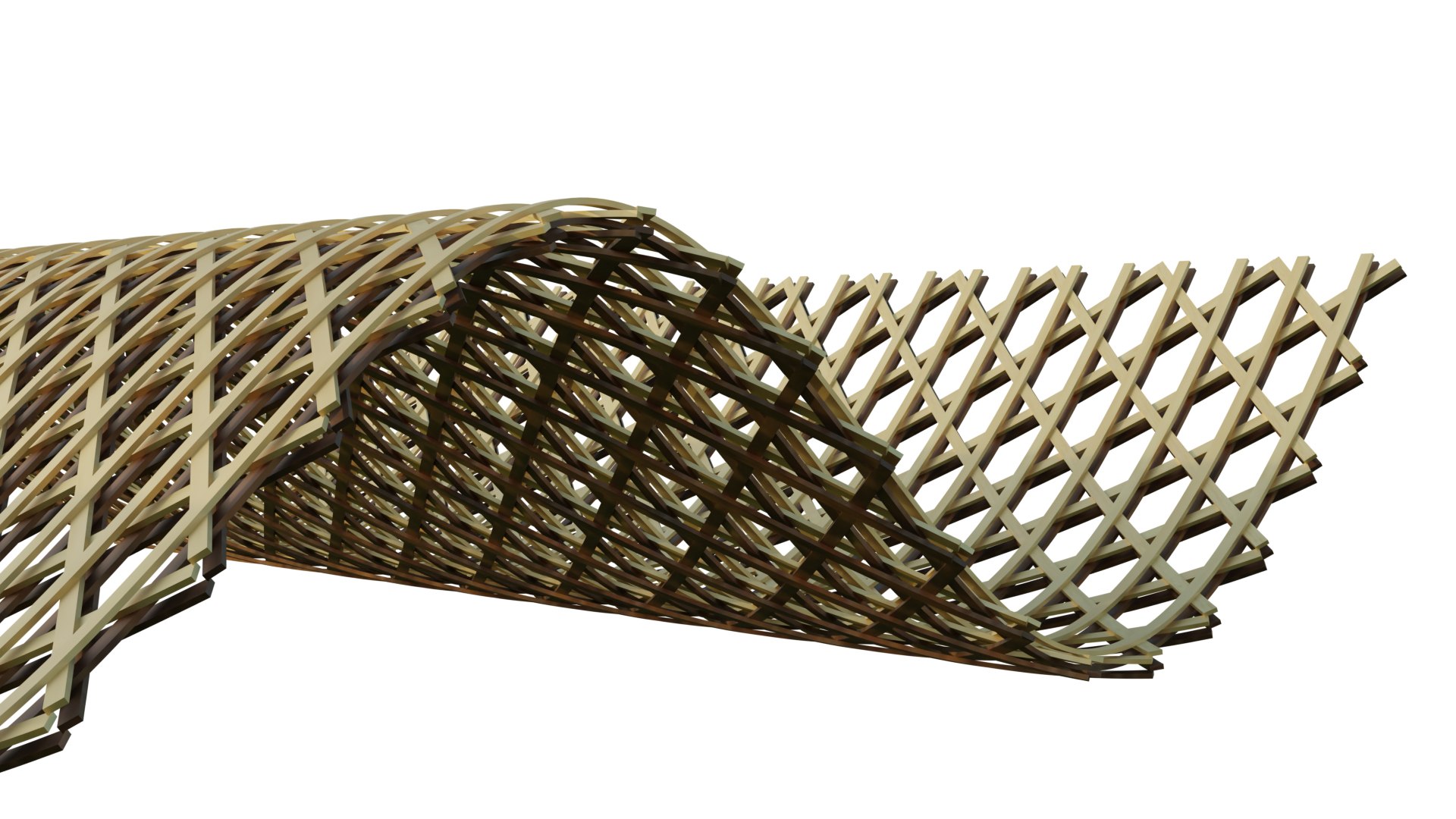 Layered Beams Waves Structure 3D Model - TurboSquid 2162541