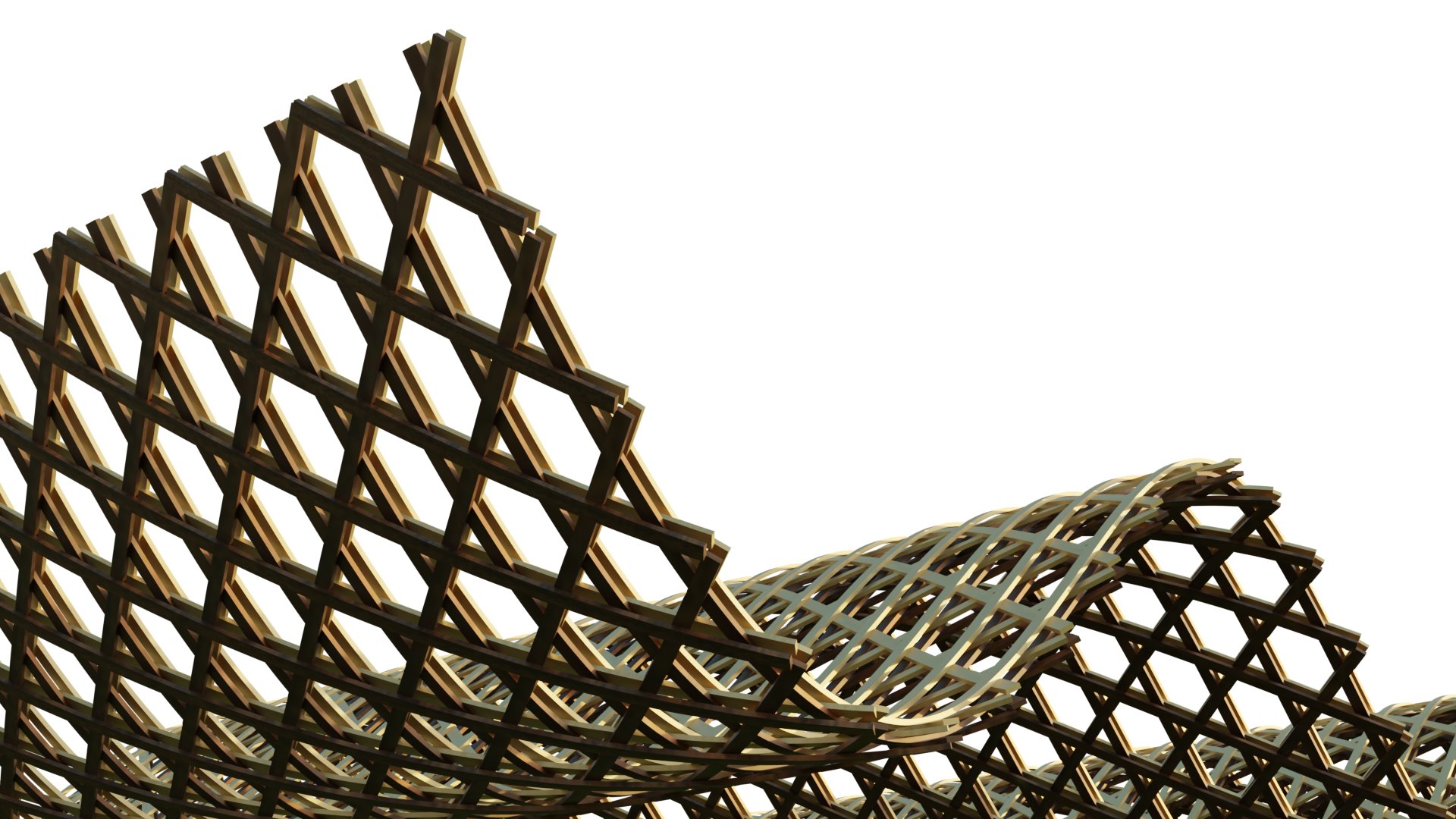 Layered Beams Waves Structure 3D Model - TurboSquid 2162541